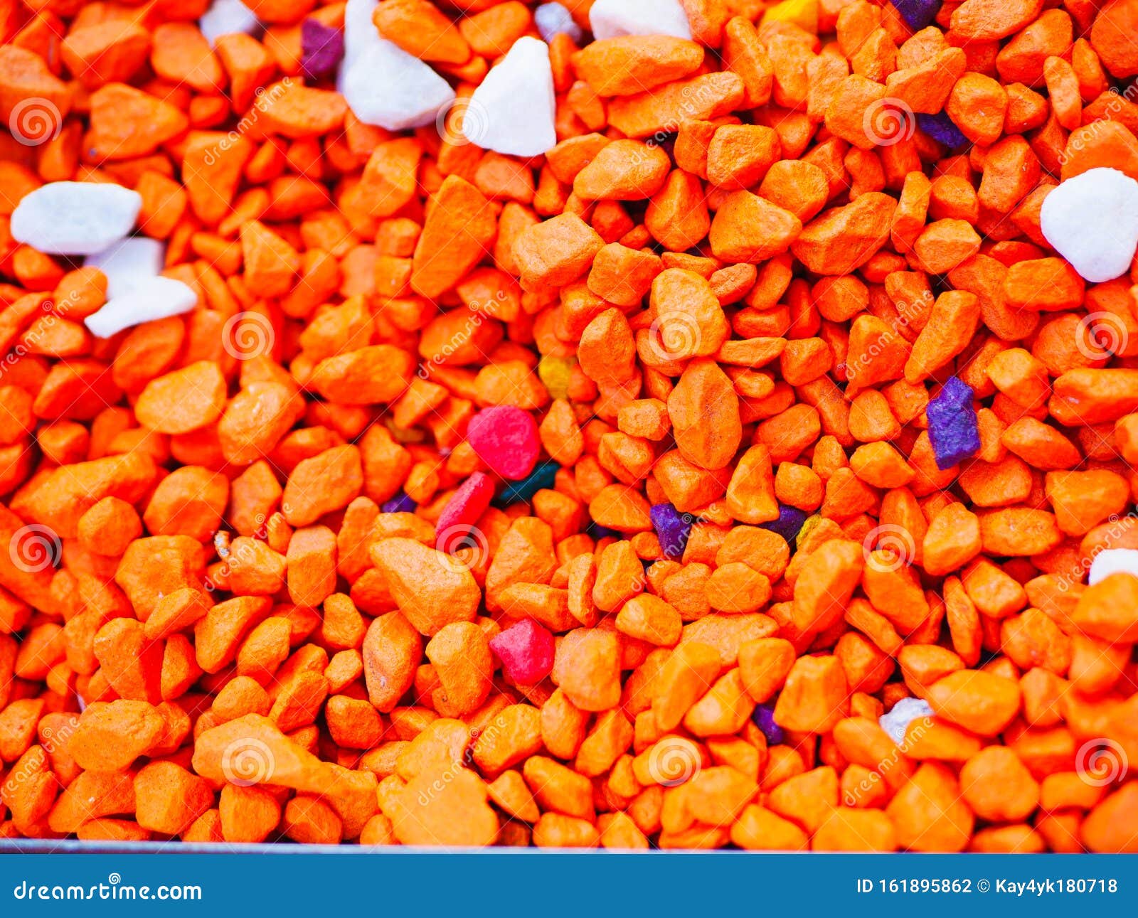 Orange Little Pebbles. Background Composed of Small Orange Pebbles ...