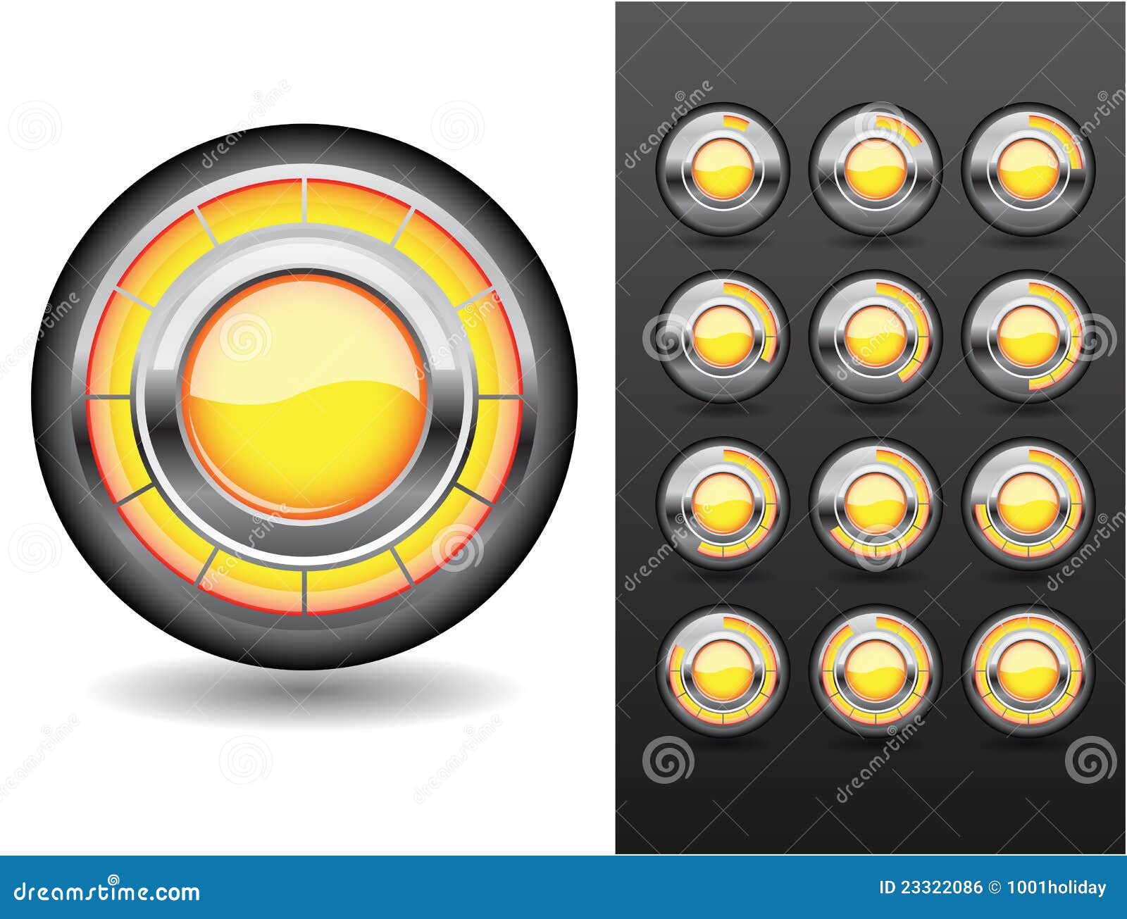 Orange loading button stock vector. Illustration of blank - 23322086