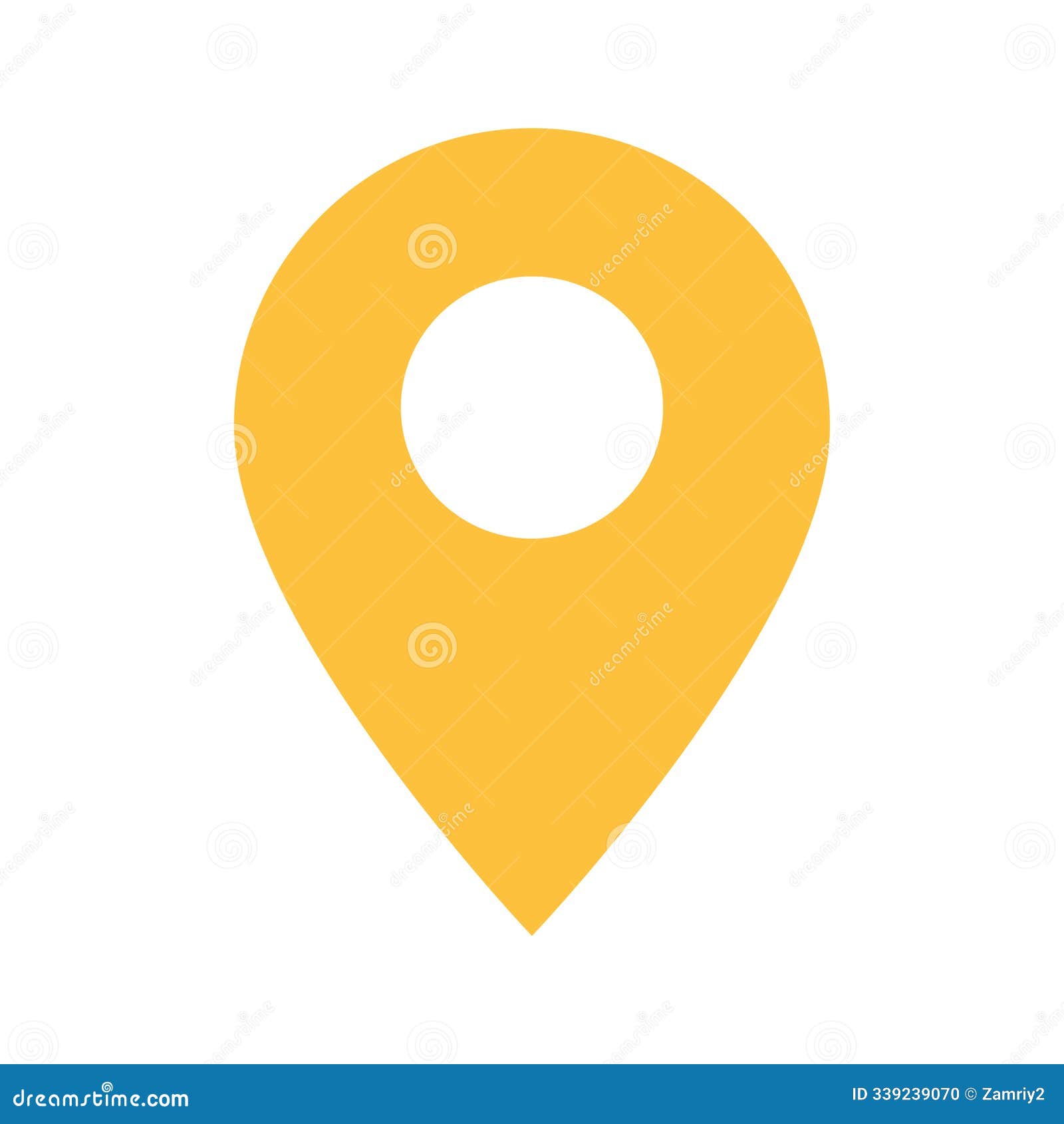 Orange Location Pin Icon with White Dot Stock Vector - Illustration of ...