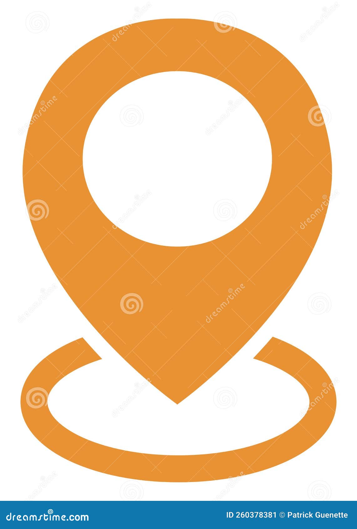 Orange Location Icon Cartoon Vector | CartoonDealer.com #118971121