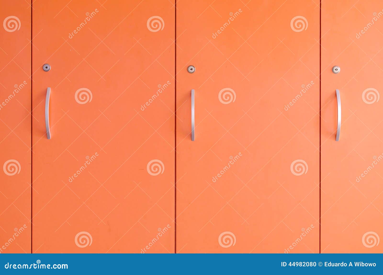 Orange locker door stock photo. Image of safe, modern - 44982080