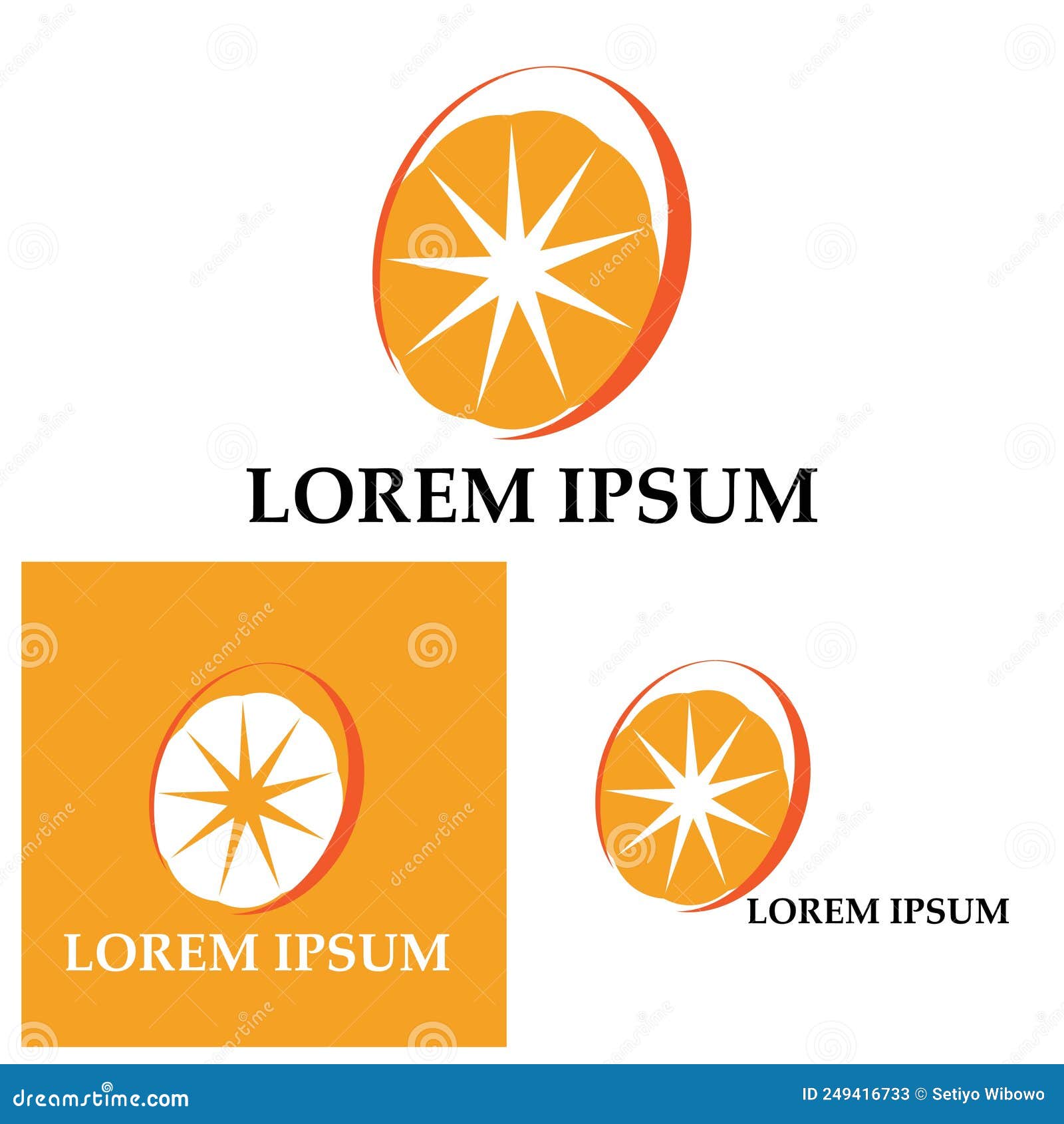 Orange logo design stock vector. Illustration of icon - 249416733