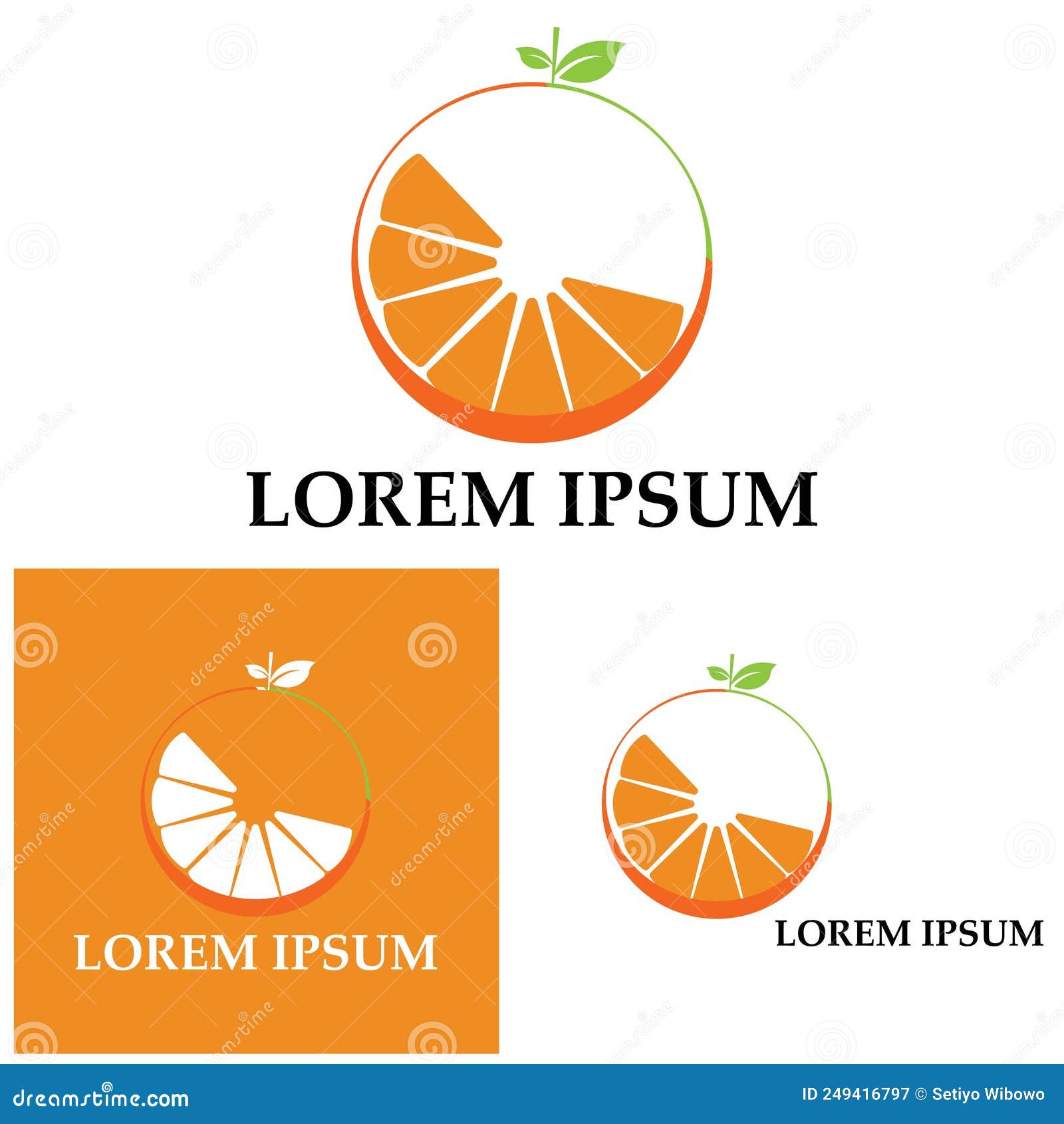 Orange logo design stock vector. Illustration of vector - 249416797