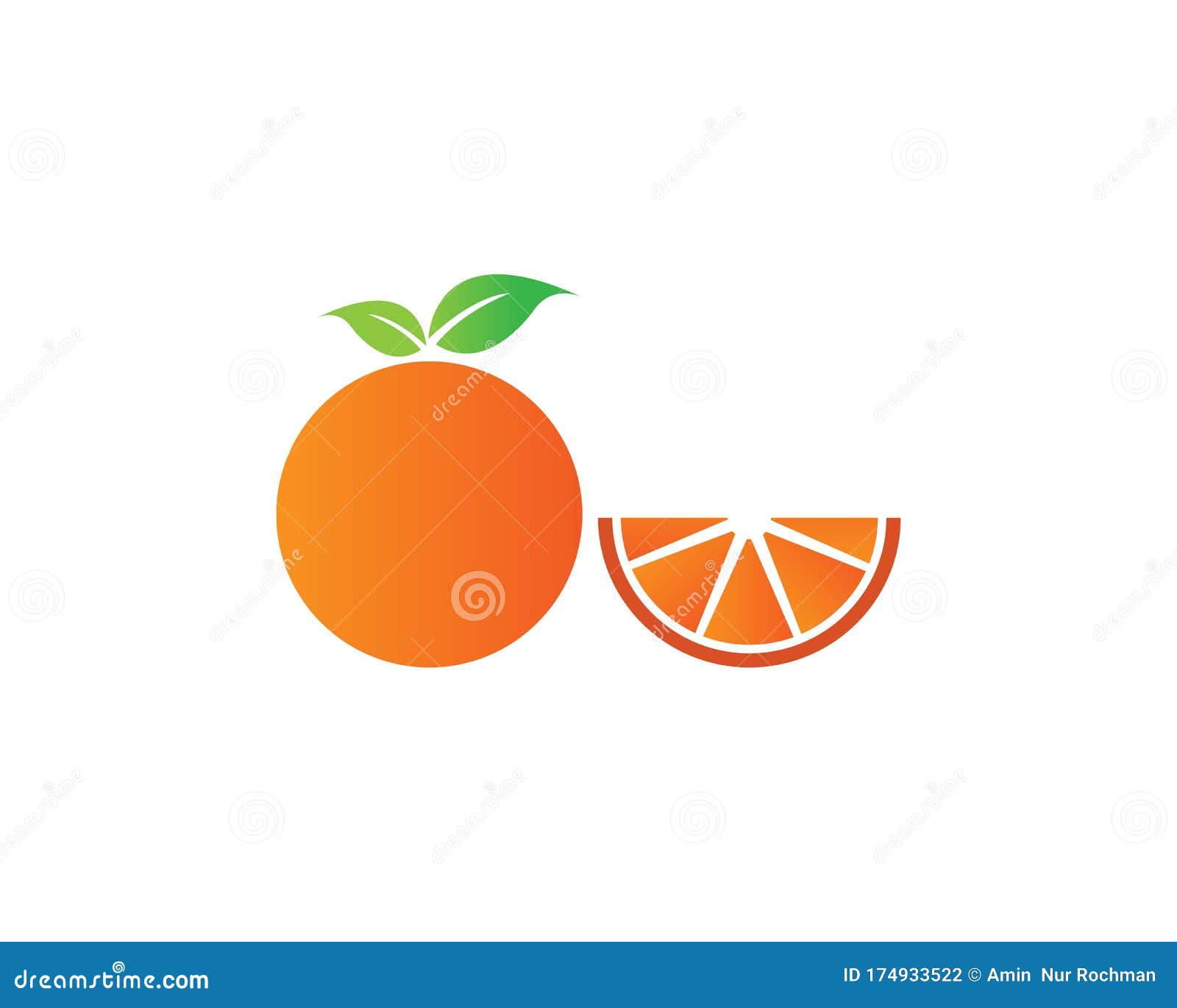 Orange logo design stock illustration. Illustration of vector - 174933522