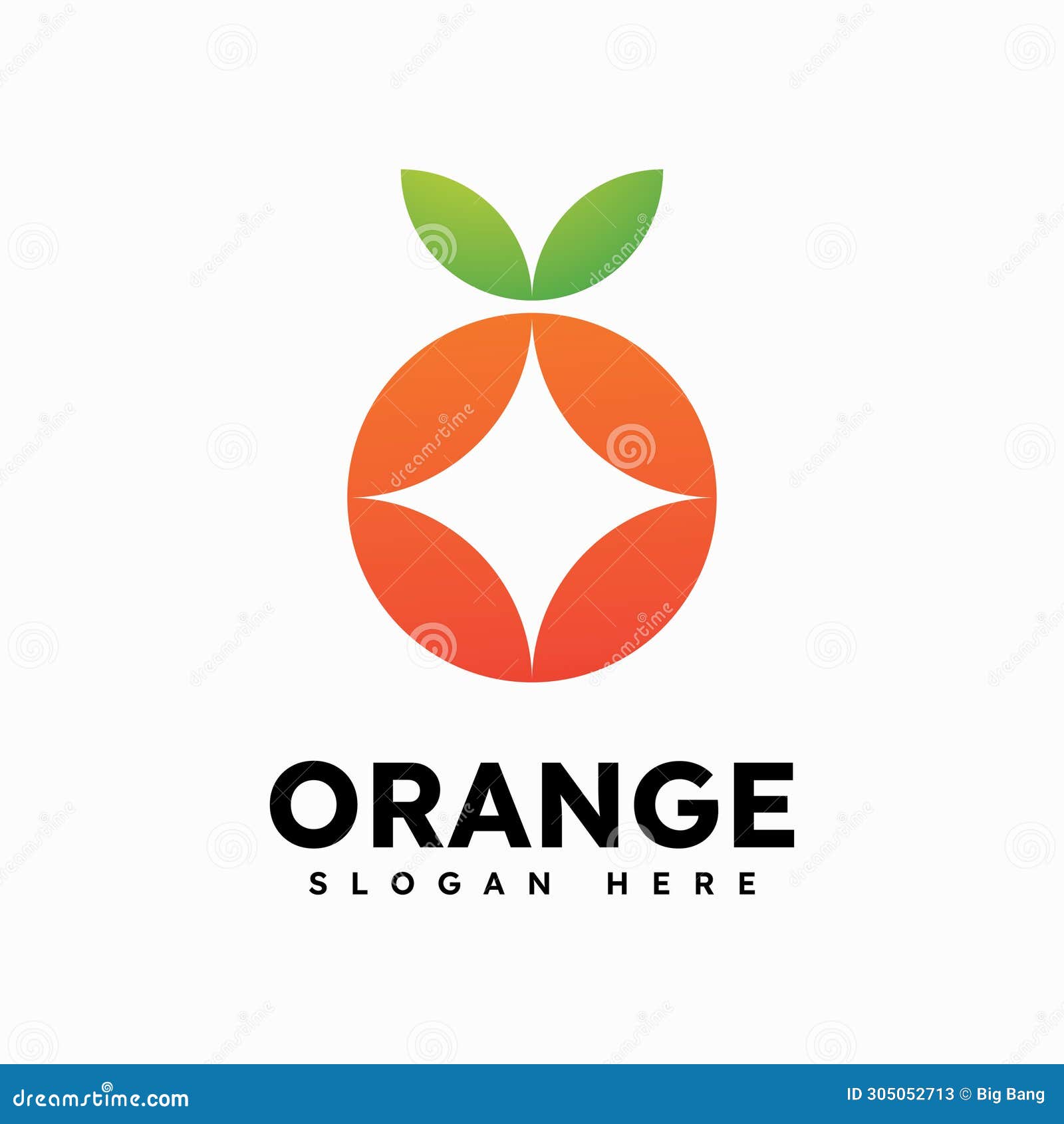 Orange Logo Design Symbol. Vector Illustration Stock Vector ...