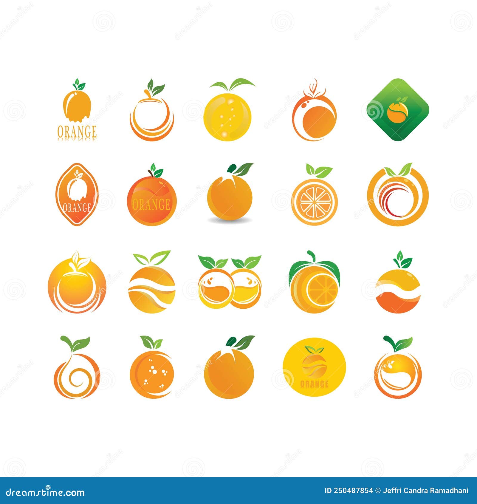 Orange logo design stock vector. Illustration of graphic - 250487854