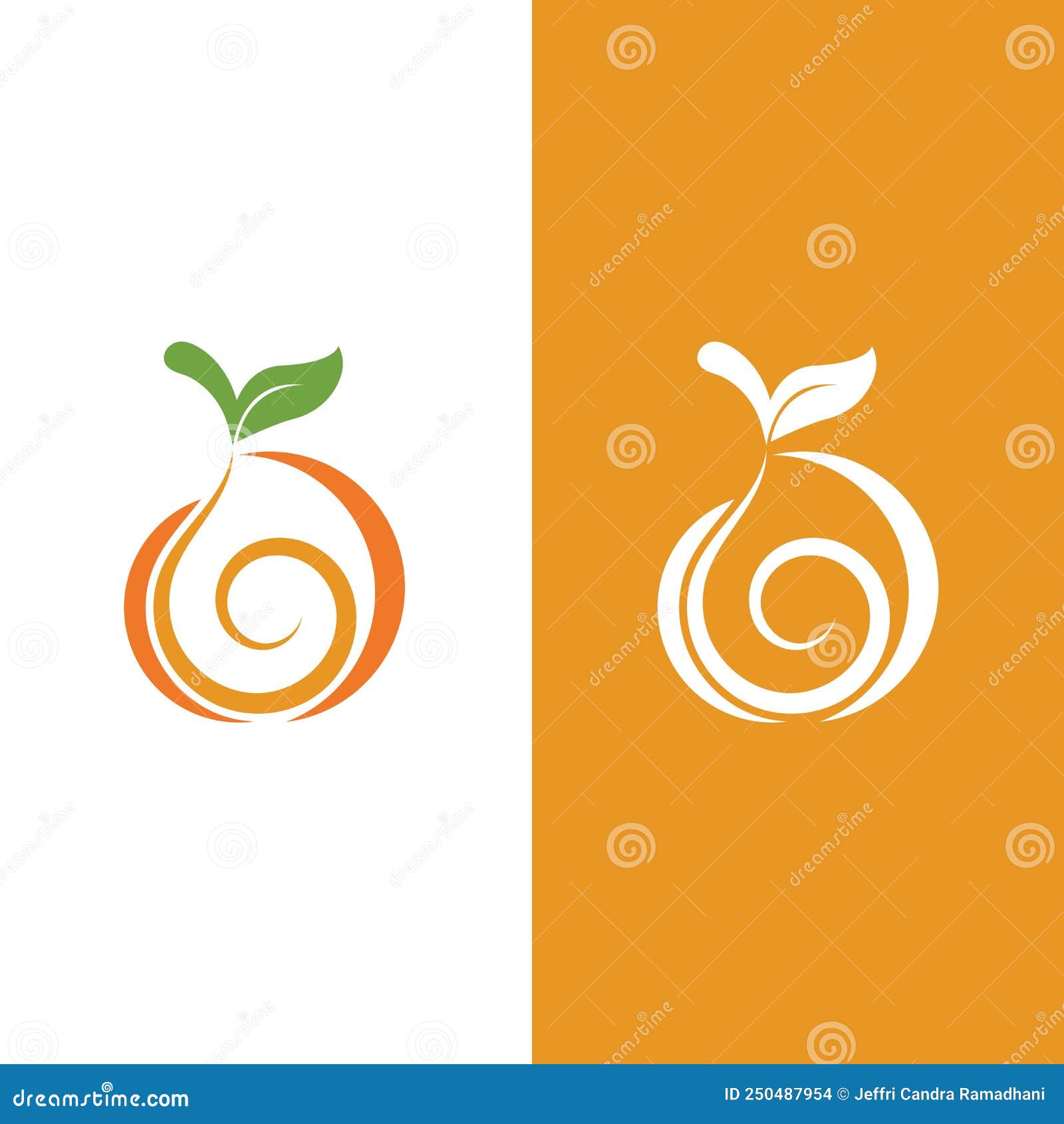 Orange logo design stock vector. Illustration of curve - 250487954