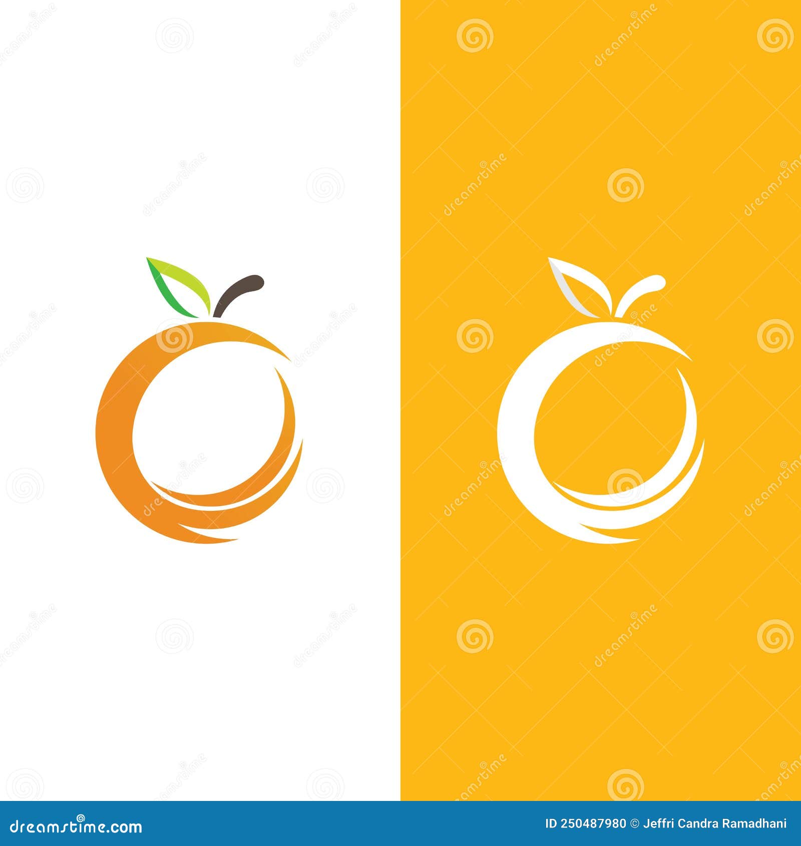 Orange logo design stock vector. Illustration of concept - 250487980