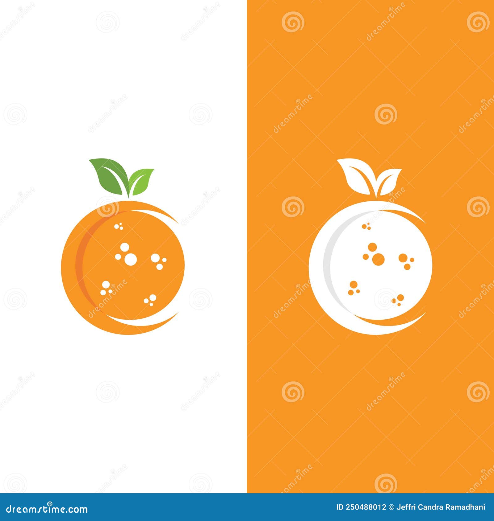 Orange logo design stock vector. Illustration of concept - 250488012