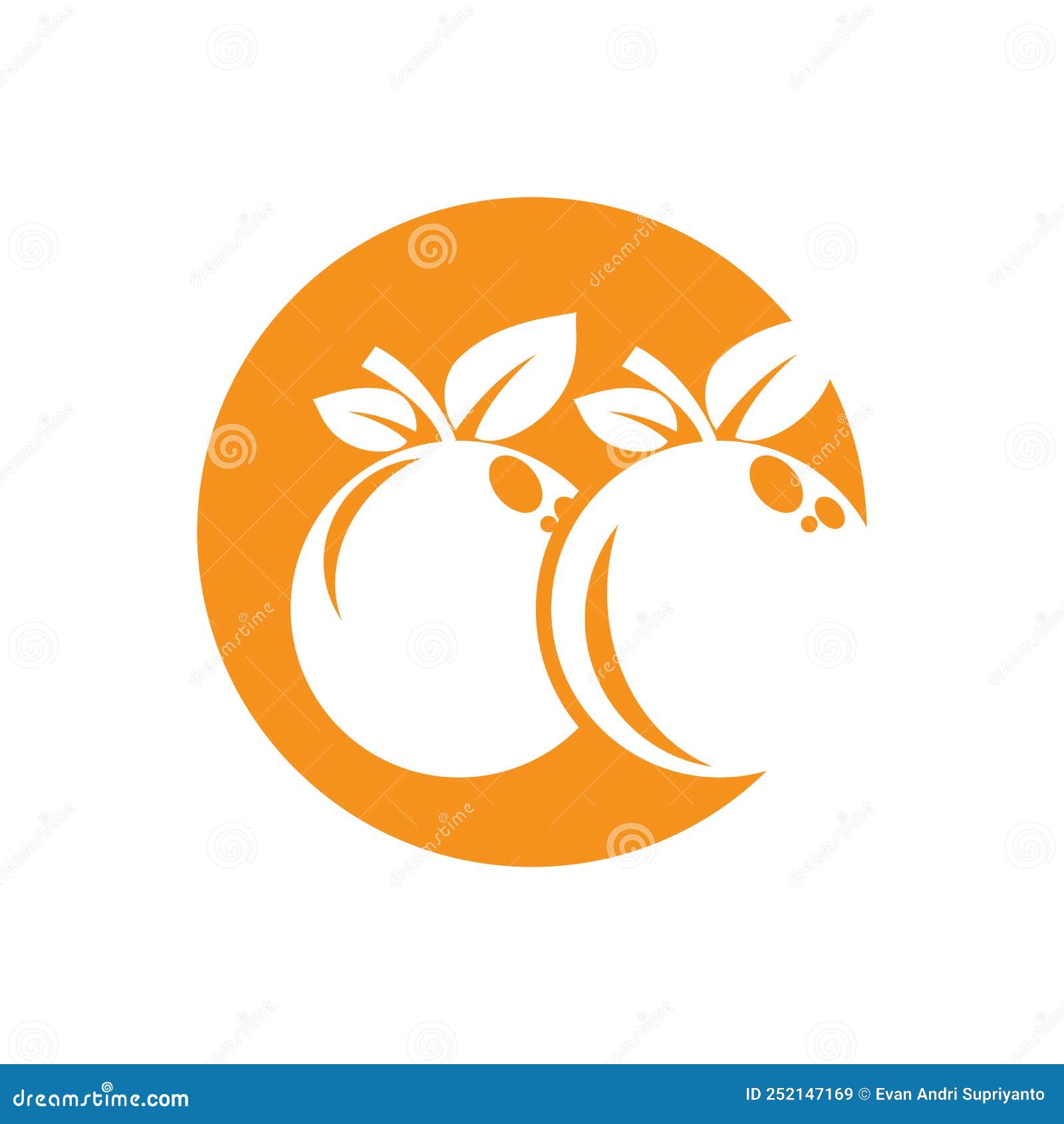 Orange Logo Design Vector Icon Illustration Design Stock Vector ...