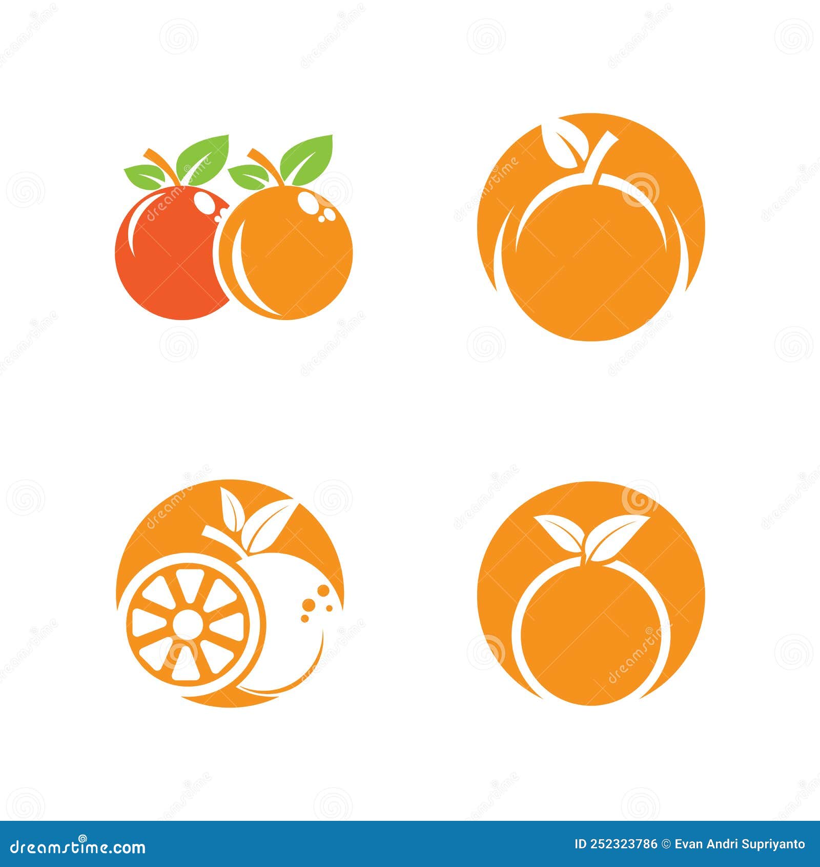 Orange Logo Design Vector Icon Illustration Design Stock Vector ...