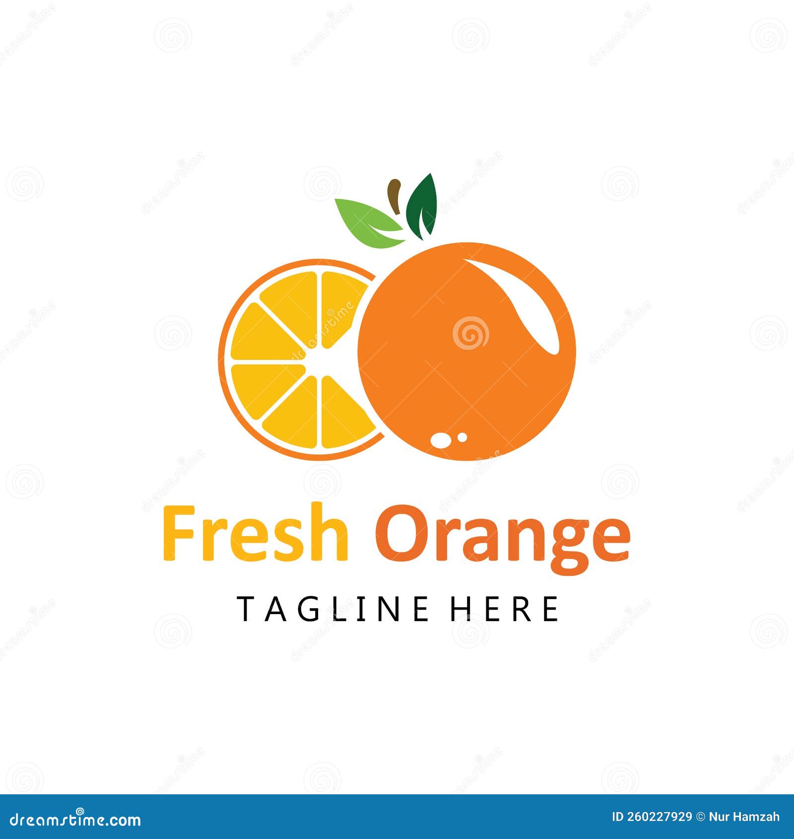 Orange logo design stock vector. Illustration of leaf - 260227929