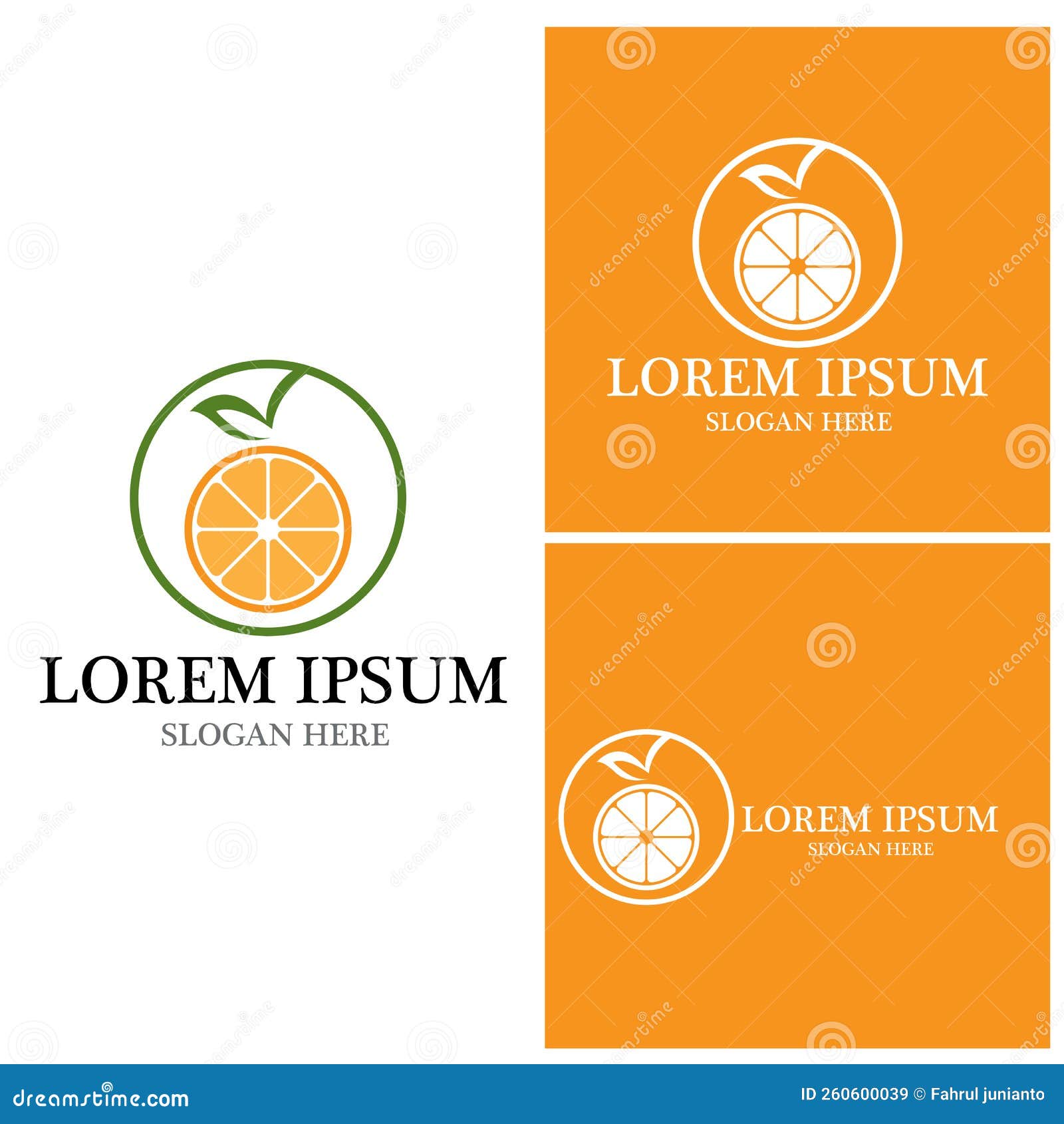 Orange logo design stock illustration. Illustration of creative - 260600039
