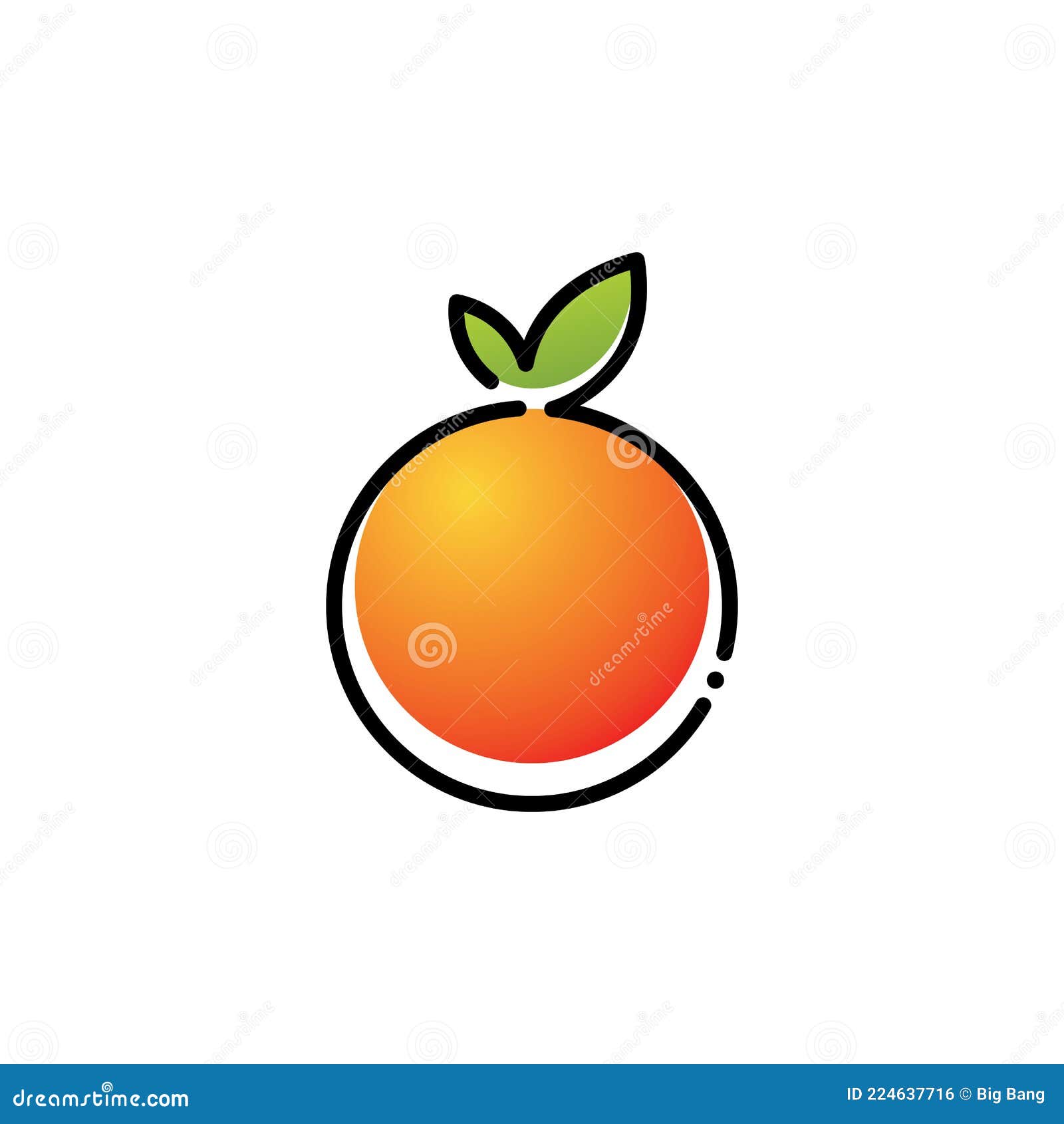 Orange Logo Design Vector Icon Illustration Stock Vector - Illustration ...