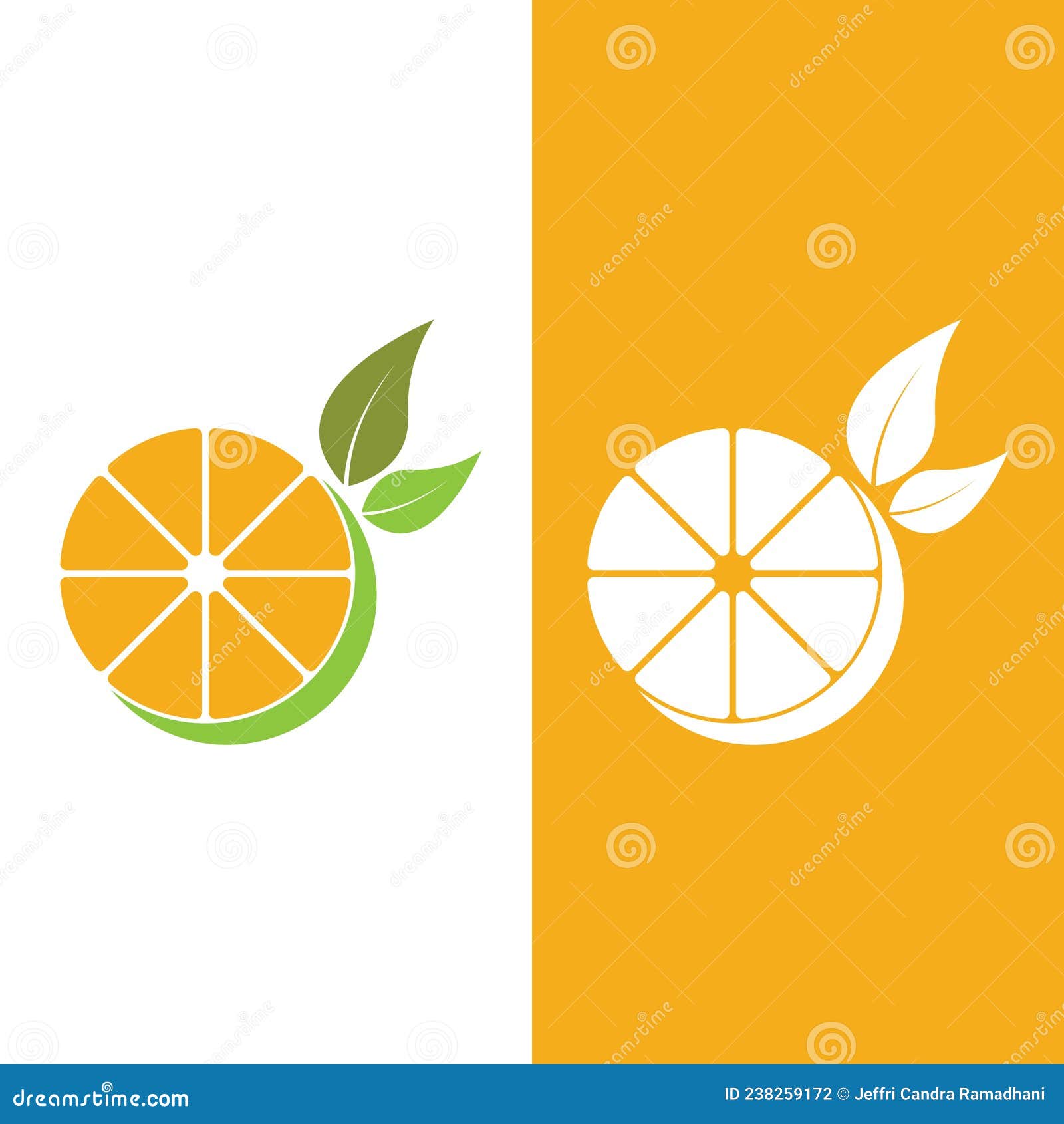 Orange Logo Design Vector Icon Stock Vector - Illustration of ecology ...