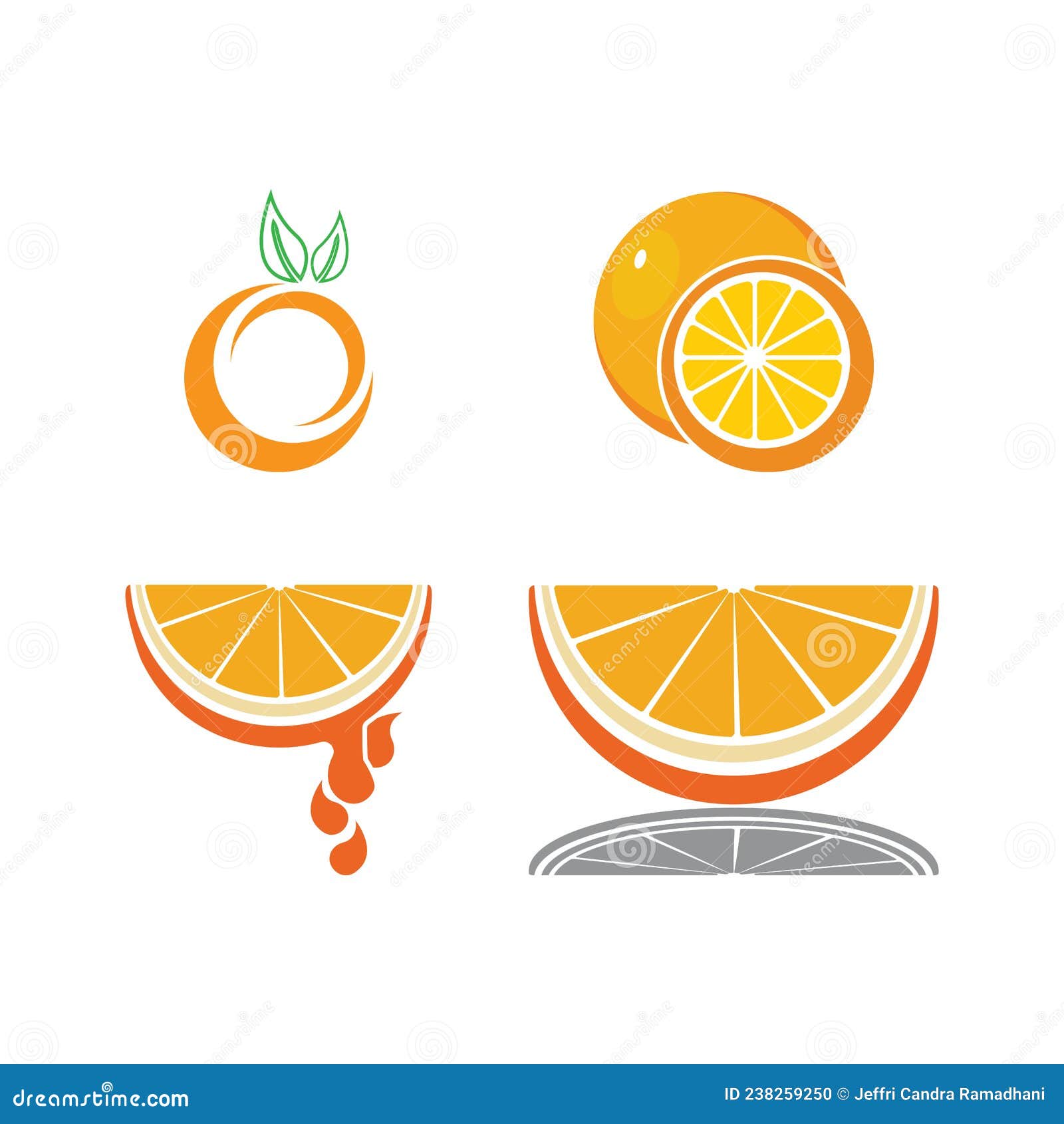 Orange Logo Design Vector Icon Stock Vector - Illustration of graphic ...