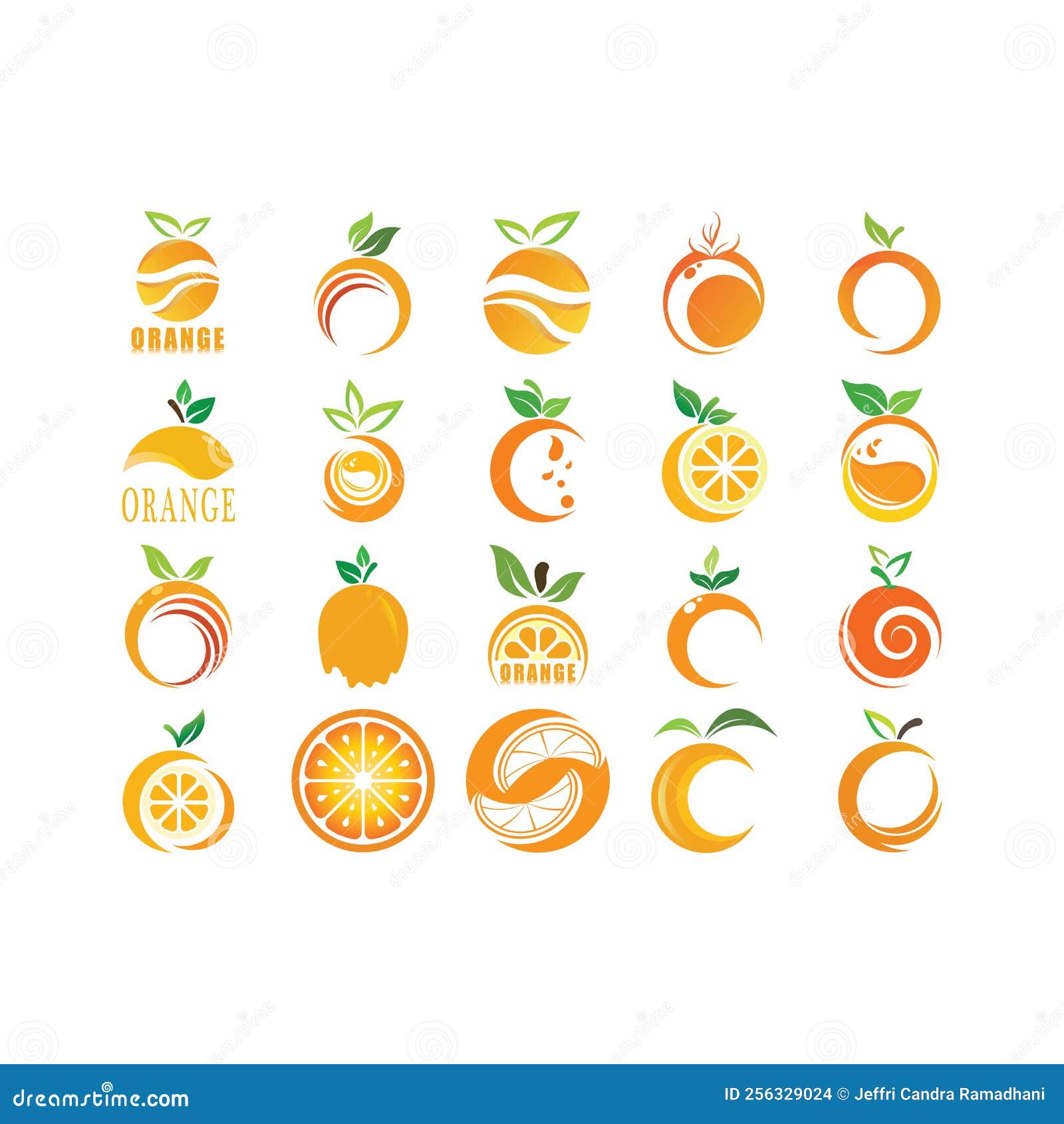Orange Logo Icon Design Illustration Stock Vector - Illustration of ...