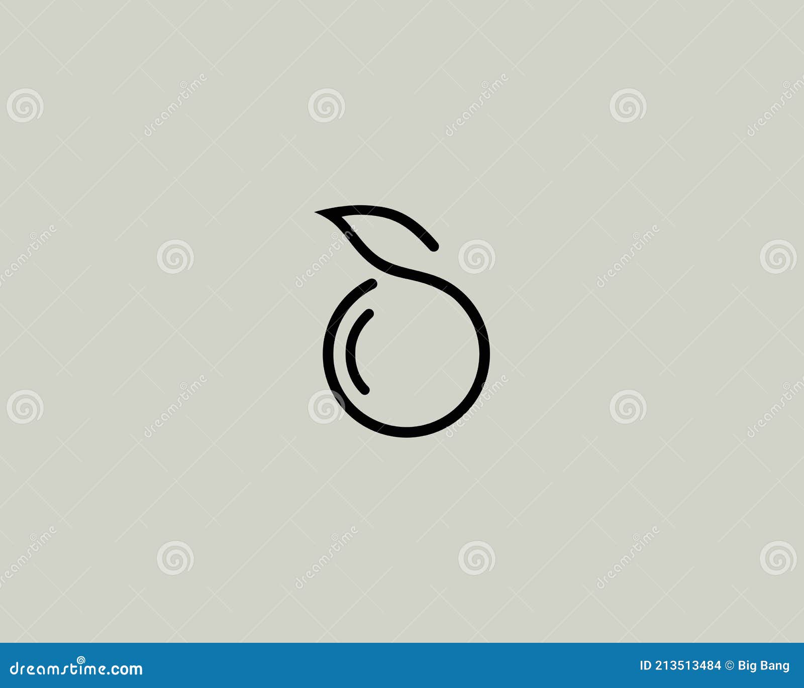 Orange Logo Monogram. Vector Illustration Stock Vector - Illustration ...