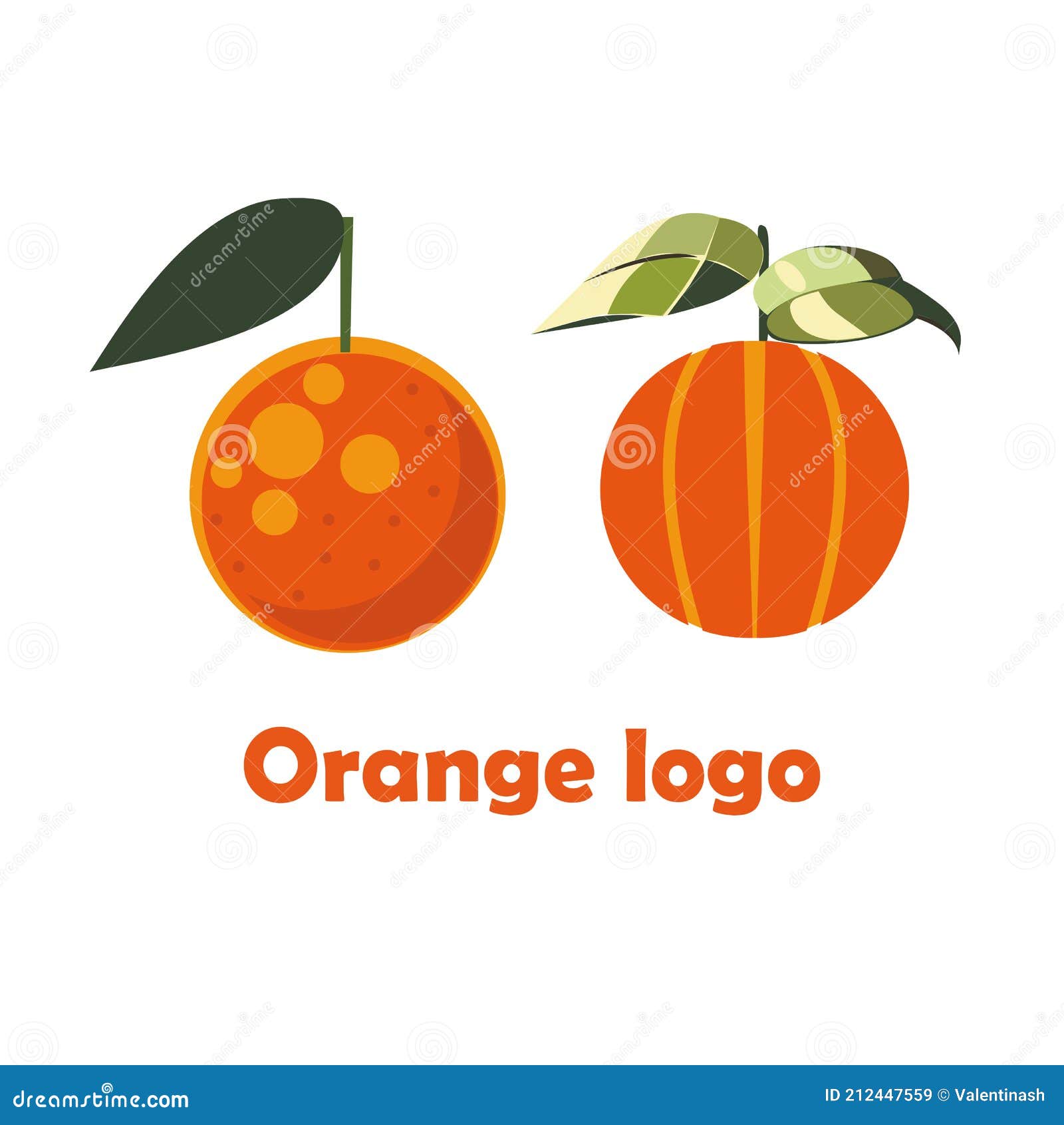 Orange Logo with Stylized Oranges Stock Vector - Illustration of design ...