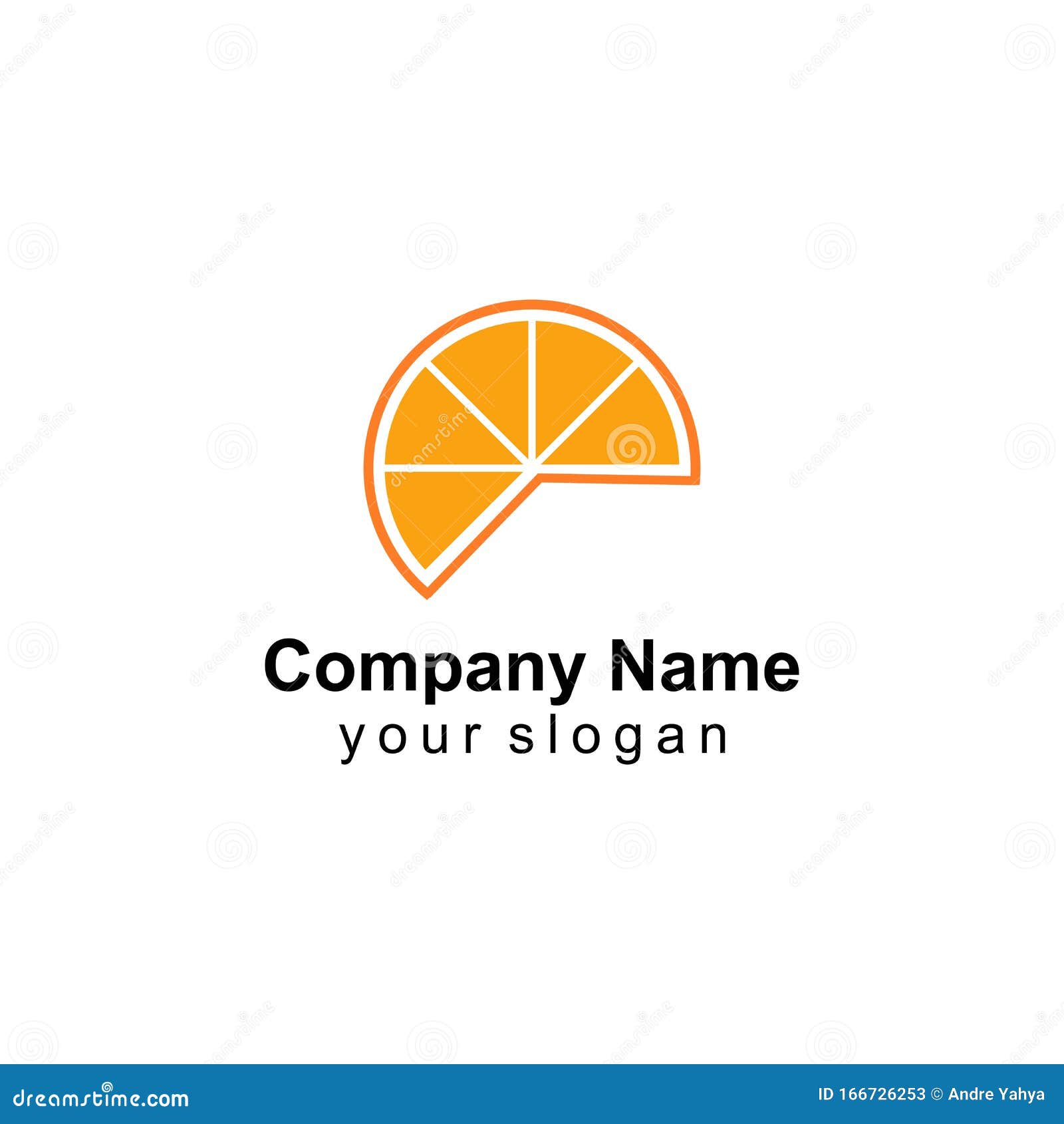 Orange logo template stock illustration. Illustration of graphic ...
