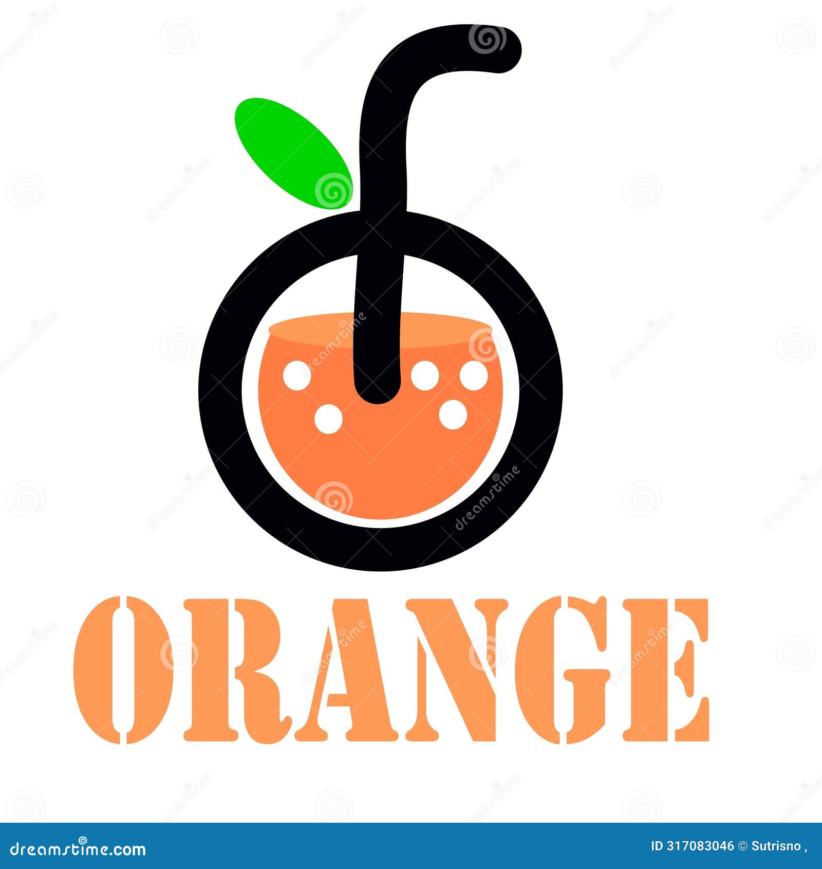 Orange Logo with Text in Vector Stock Vector - Illustration of poster ...