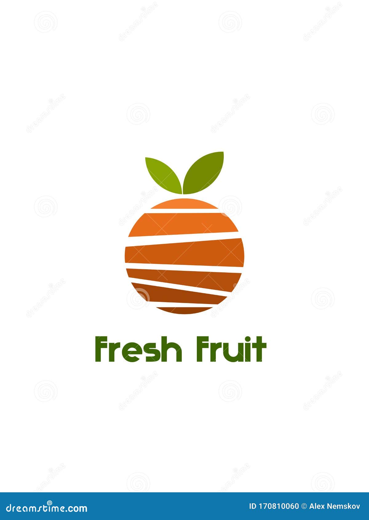 Orange Logo on a White Background Stock Illustration - Illustration of ...