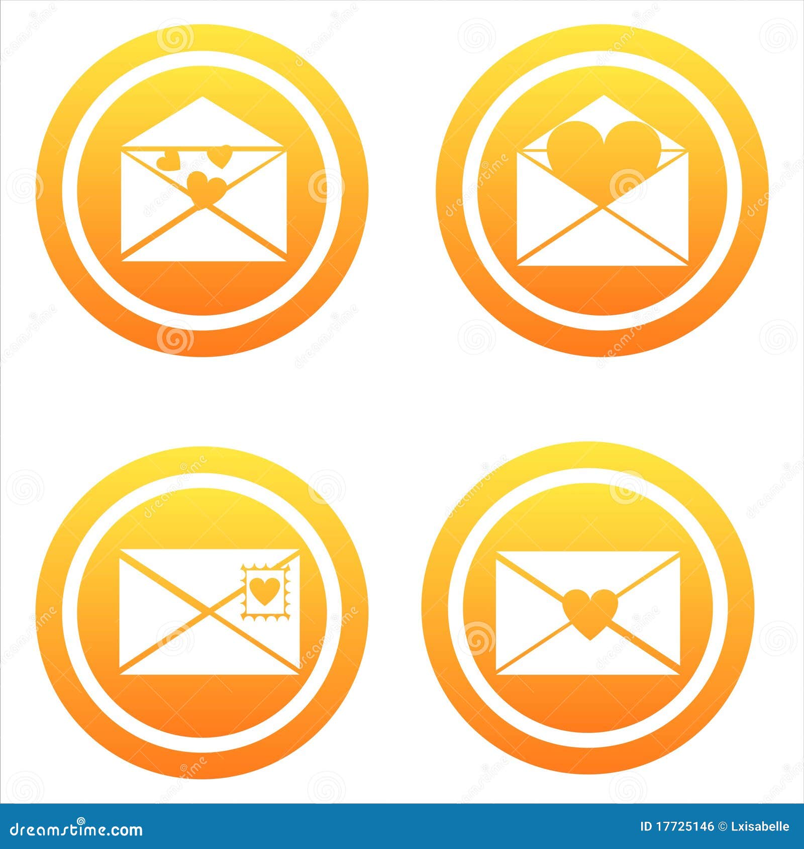 Orange love letters signs stock vector. Illustration of shiny - 17725146