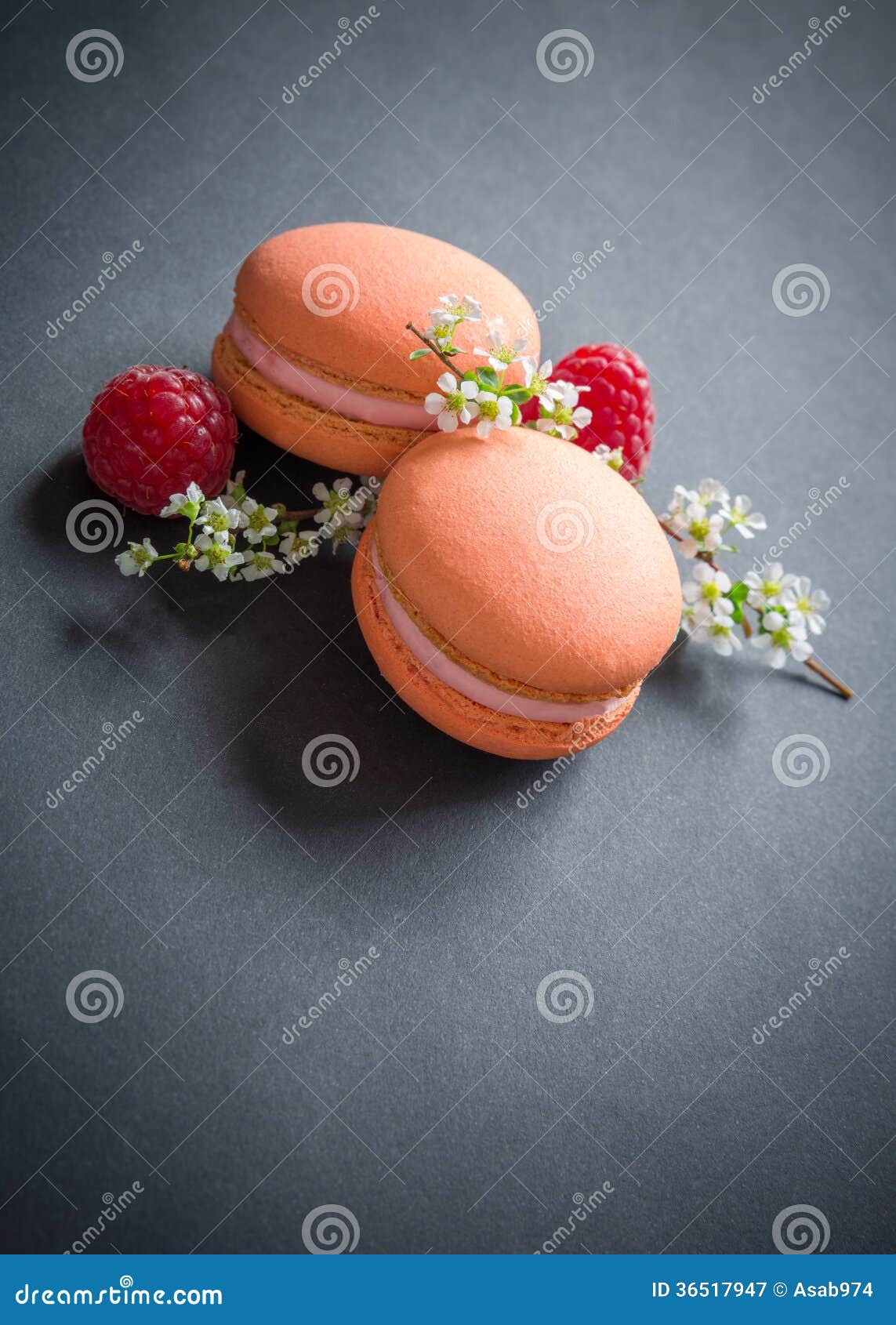 Orange macaroons stock image. Image of french, gastronomy - 36517947