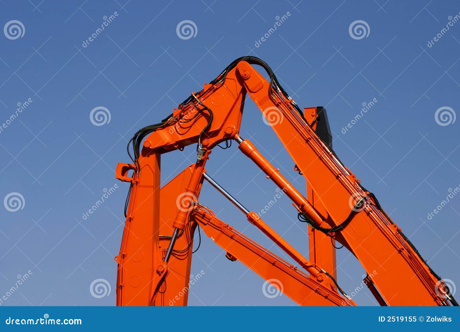 Orange machinery stock image. Image of digger, earth, equipment - 2519155