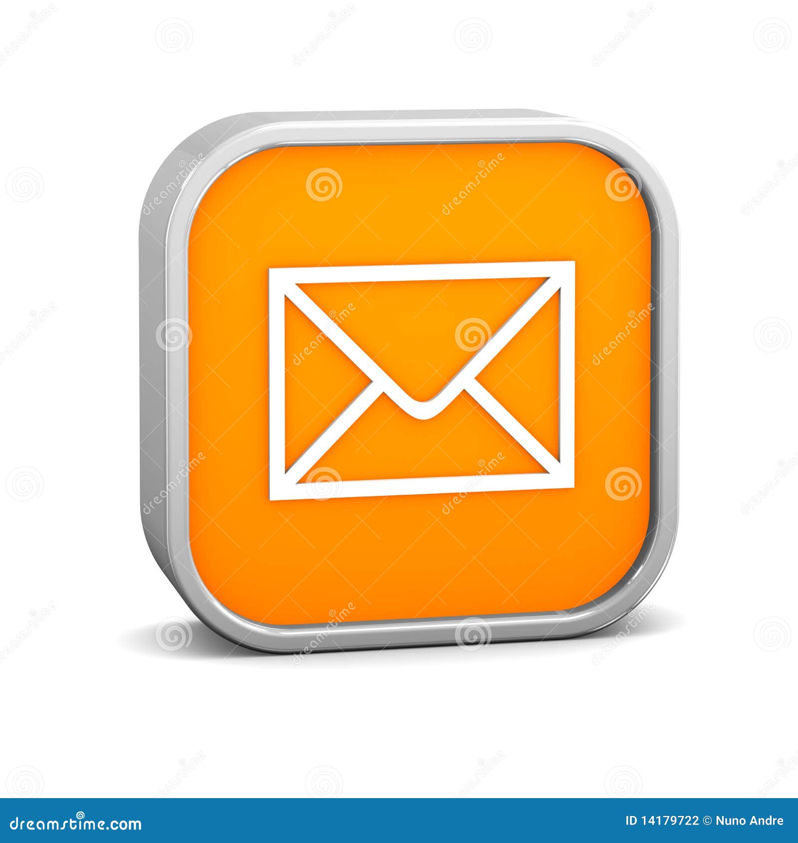 Orange Mail Sign stock illustration. Illustration of metal - 14179722