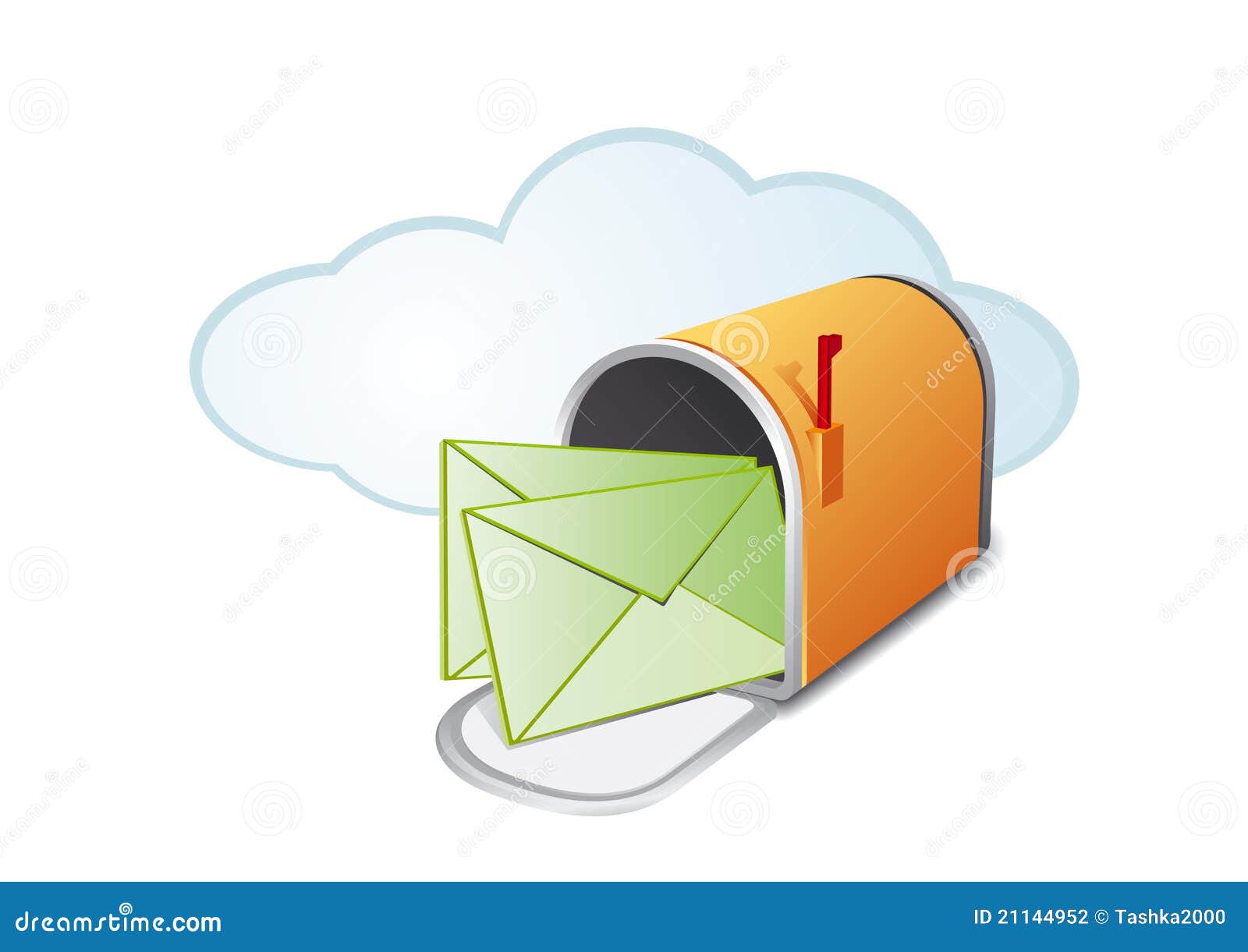 Orange mailbox stock vector. Illustration of mailbox - 21144952