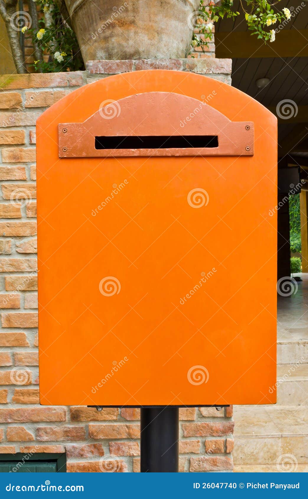 The orange mailbox stock photo. Image of retro, symbol - 26047740