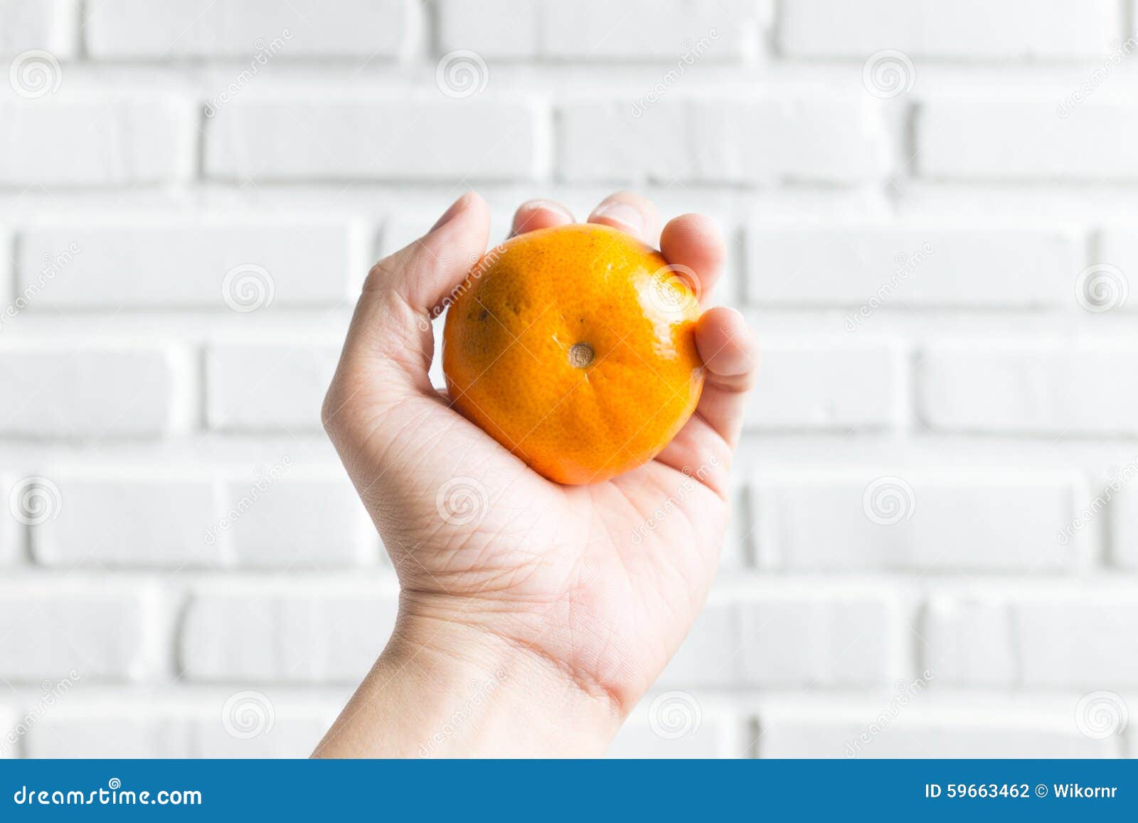 Orange in man s hand stock photo. Image of orange, conceptual - 59663462
