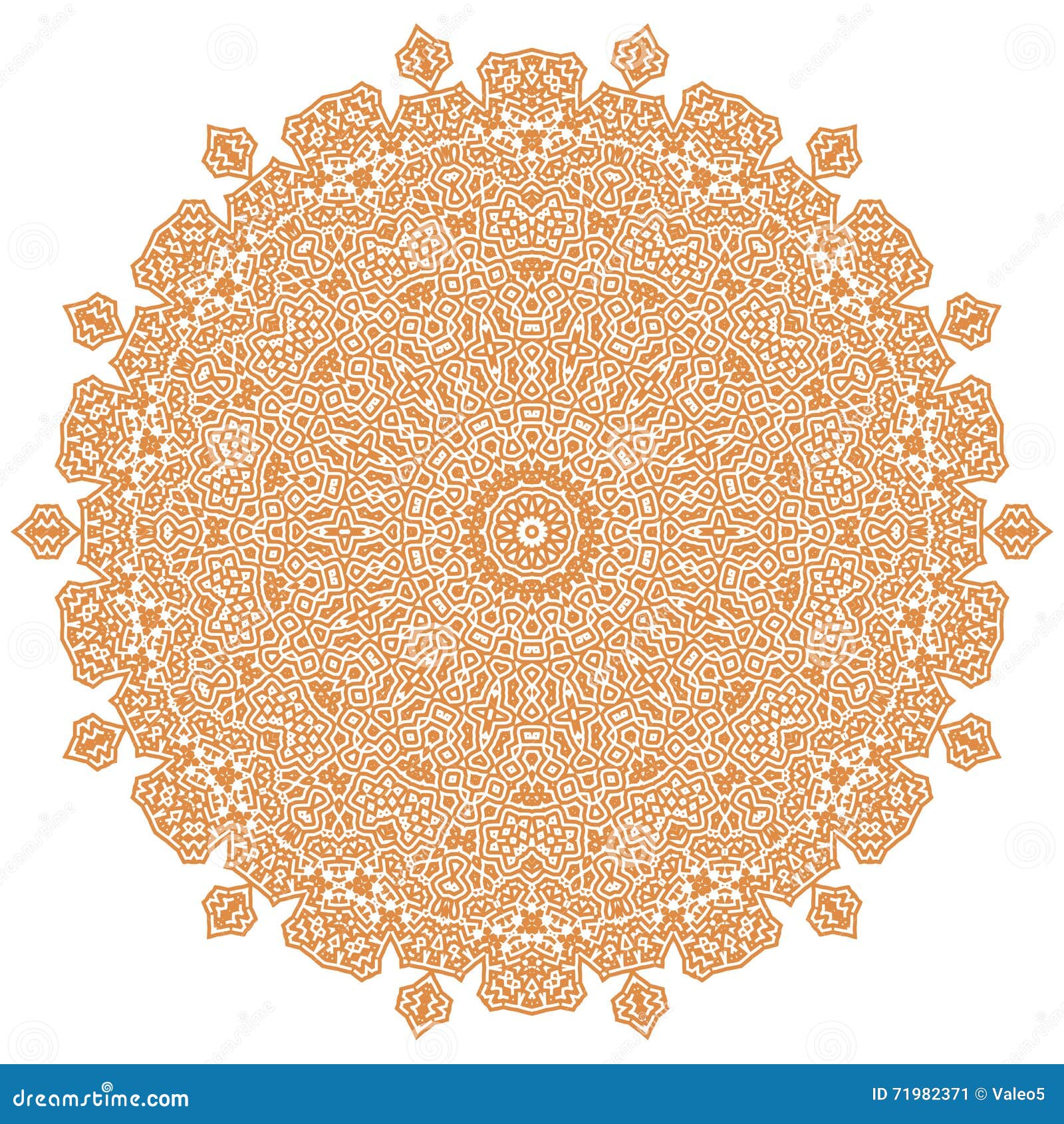 Orange Mandala Isolated stock vector. Illustration of aboriginal - 71982371