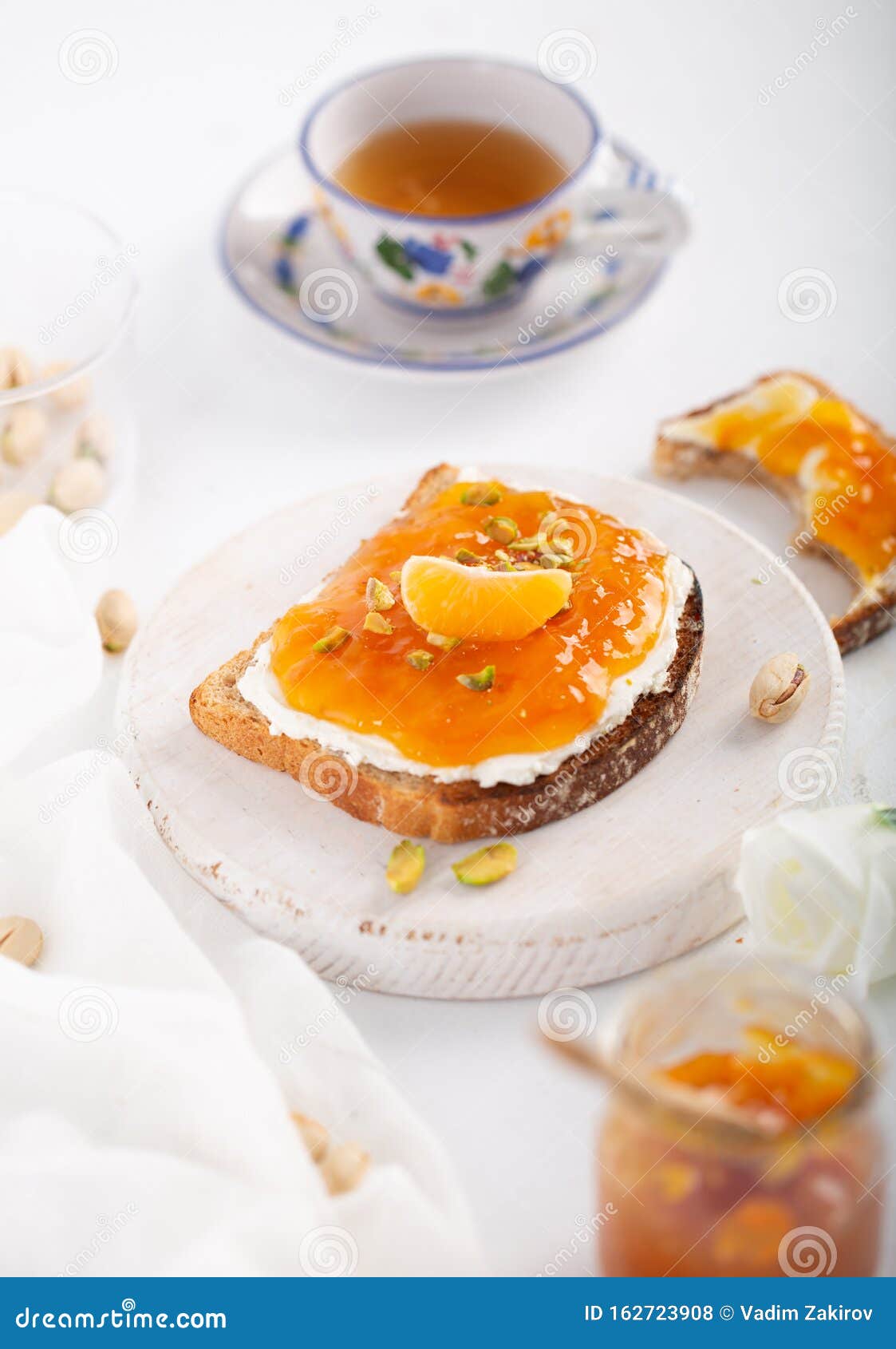 Orange or Mandarin Jam on a White Background Stock Photo - Image of ...