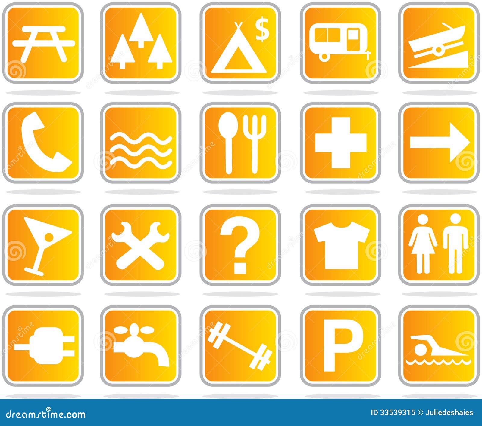 Orange map icon set stock vector. Illustration of nautical - 33539315