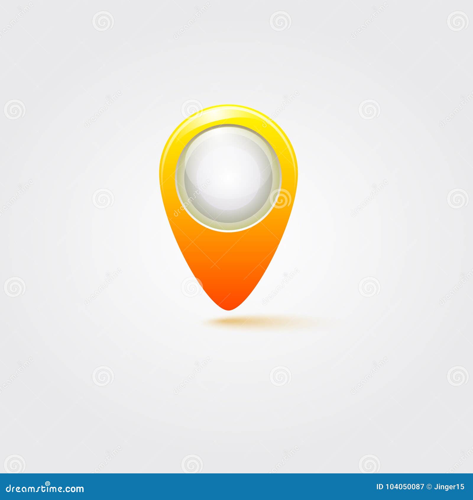 Orange Map Marker Vector Illustration Stock Vector - Illustration of ...