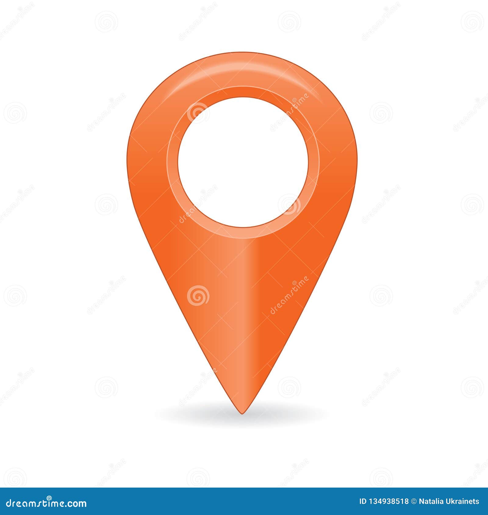 Orange Map pointer symbol stock vector. Illustration of region - 134938518