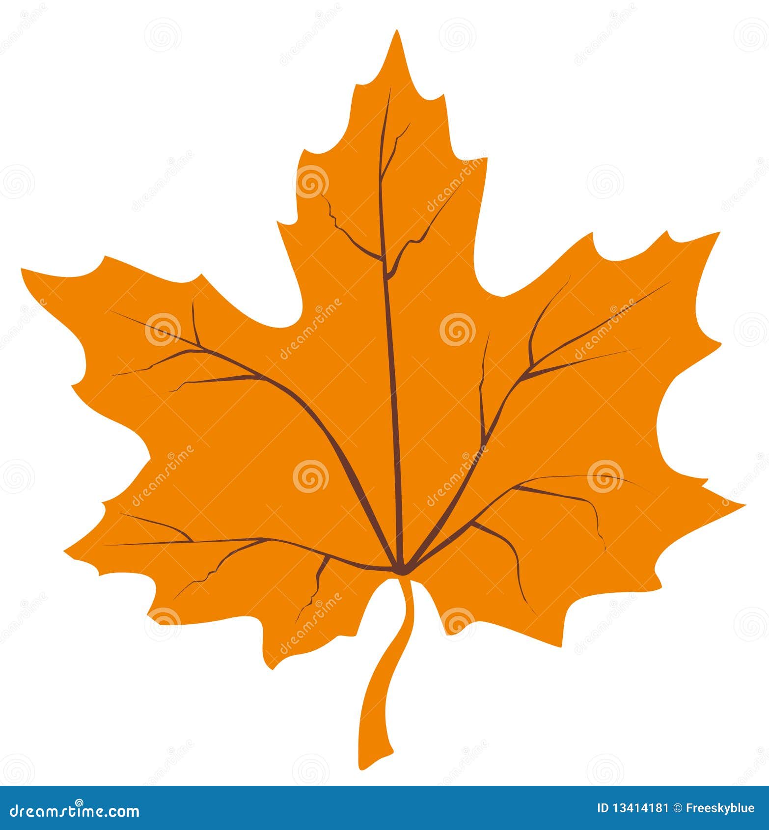 Orange Maple Leaves Seamless Pattern Cartoon Vector | CartoonDealer.com ...