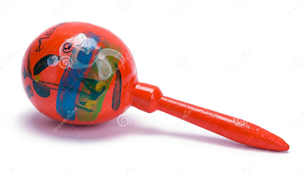 Orange Maraca stock image. Image of small, maraca, front - 329015343