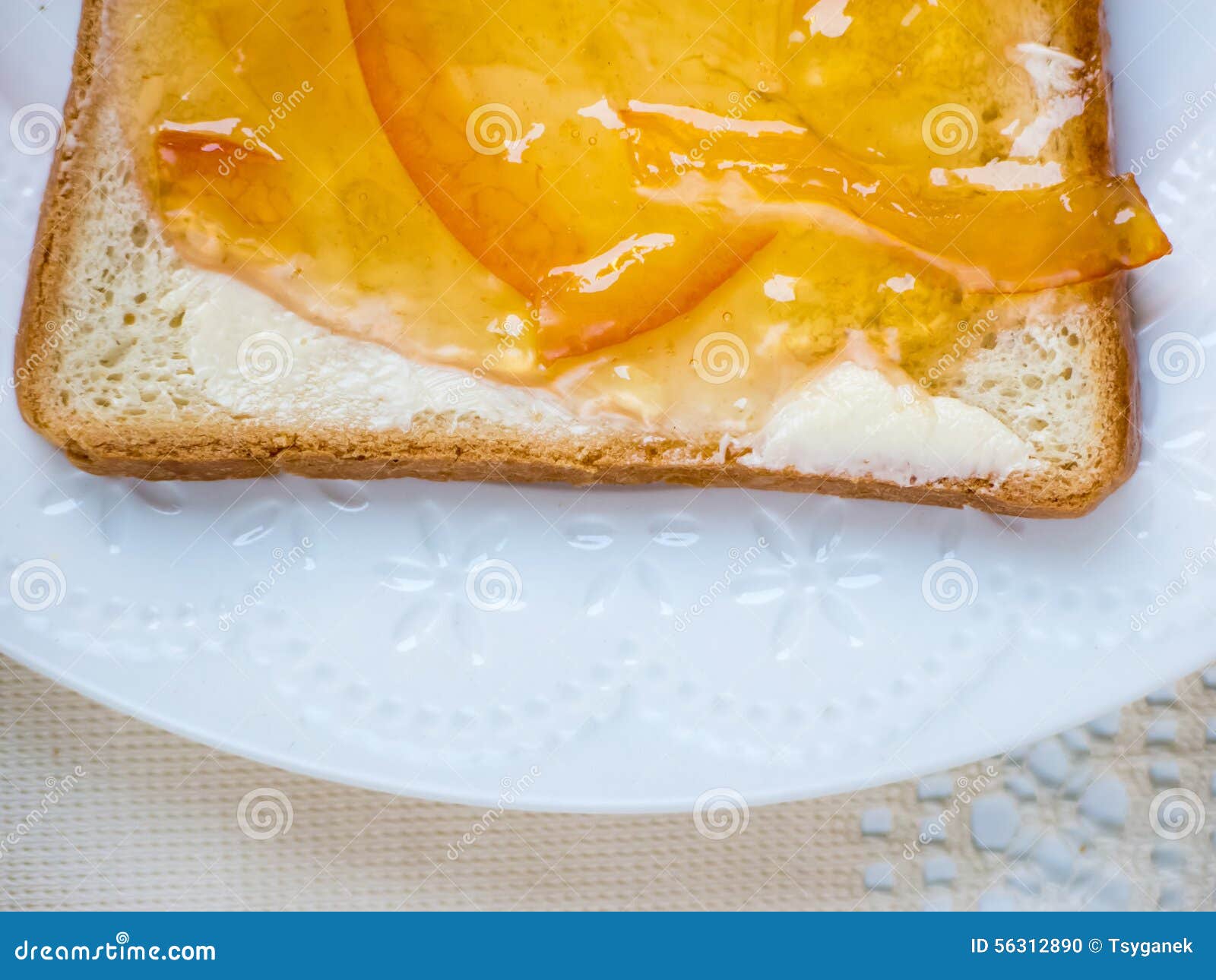 Orange marmalade toast stock photo. Image of orange, toast - 56312890