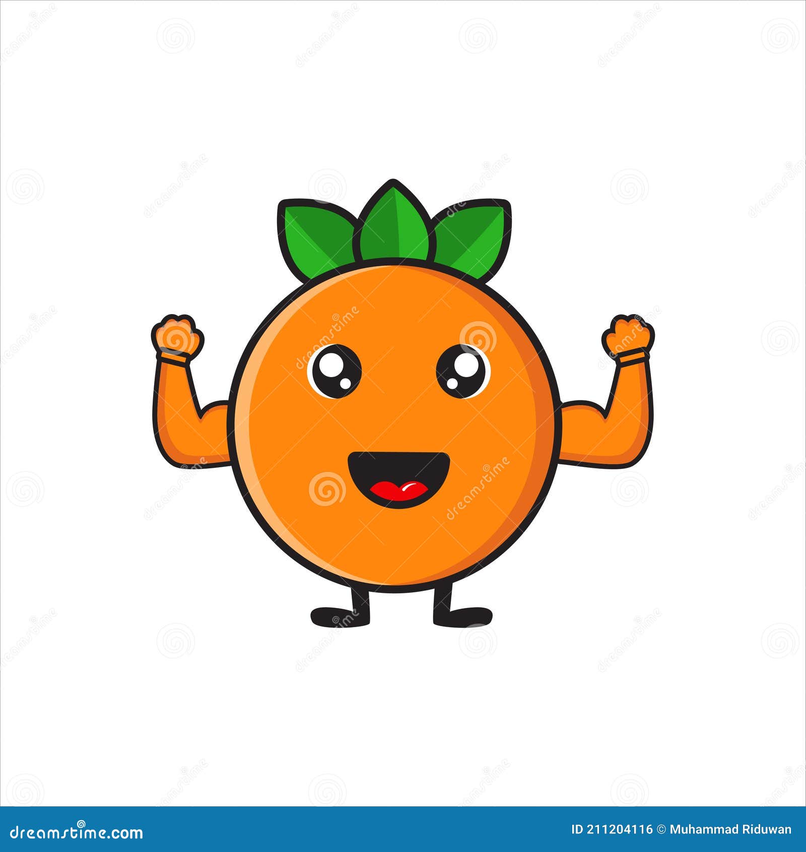 Orange mascot stock vector. Illustration of orange, icon - 211204116