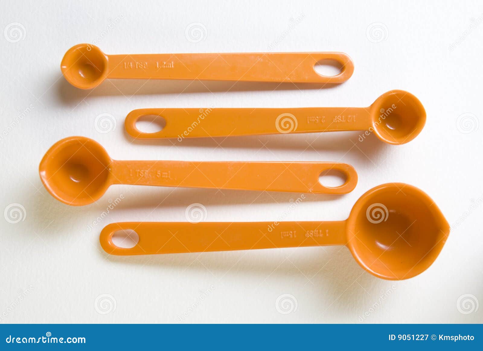 Orange Measuring Spoons, Stacked Stock Image - Image of kitchen ...
