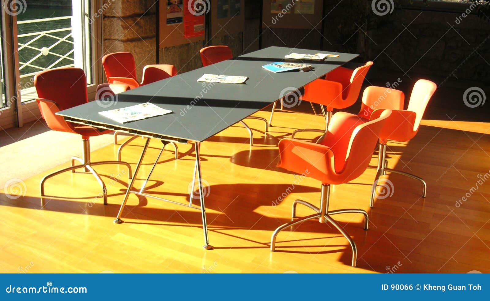 Orange meeting room stock photo. Image of board, room, meeting - 90066
