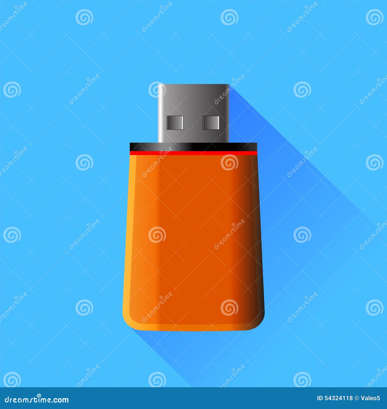 Orange Memory Stick stock vector. Illustration of background - 54324118