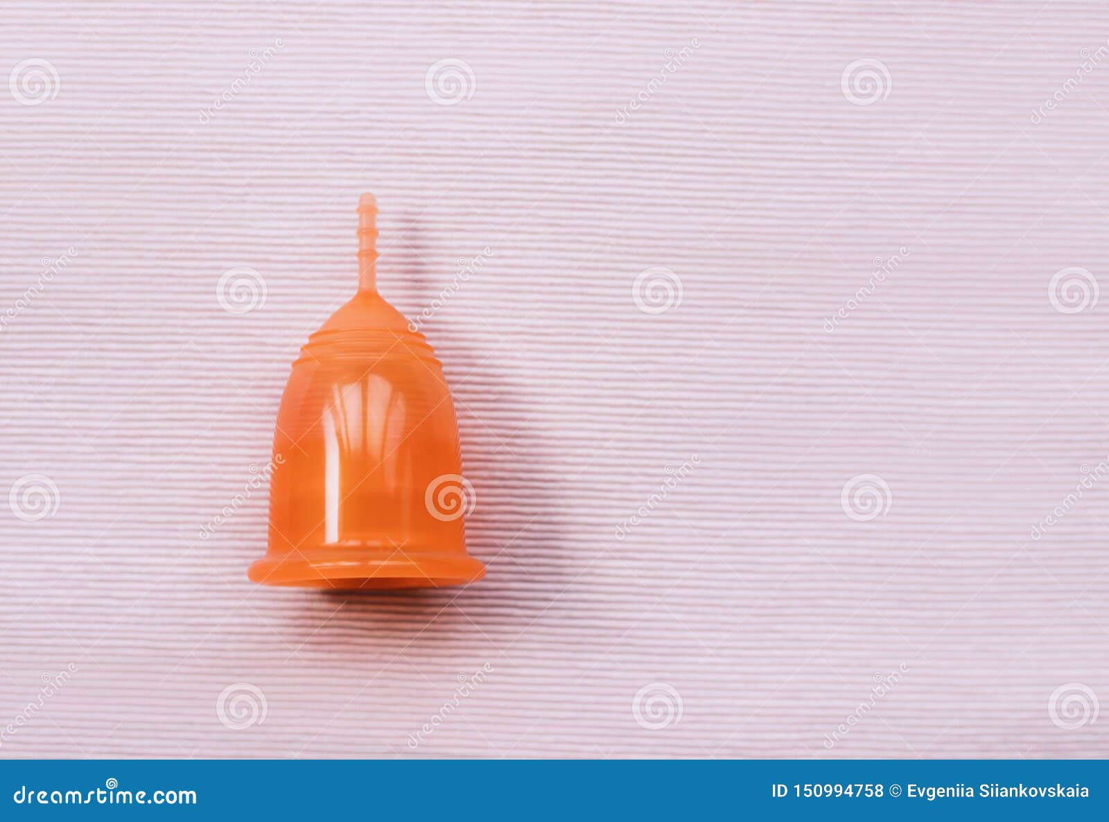 Orange Menstrual Cup on a Pink Background. Stock Photo - Image of ...