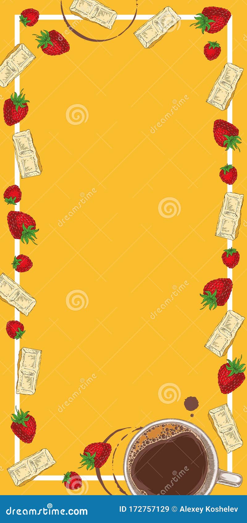 Orange Menu Template stock vector. Illustration of rectangle - 172757129