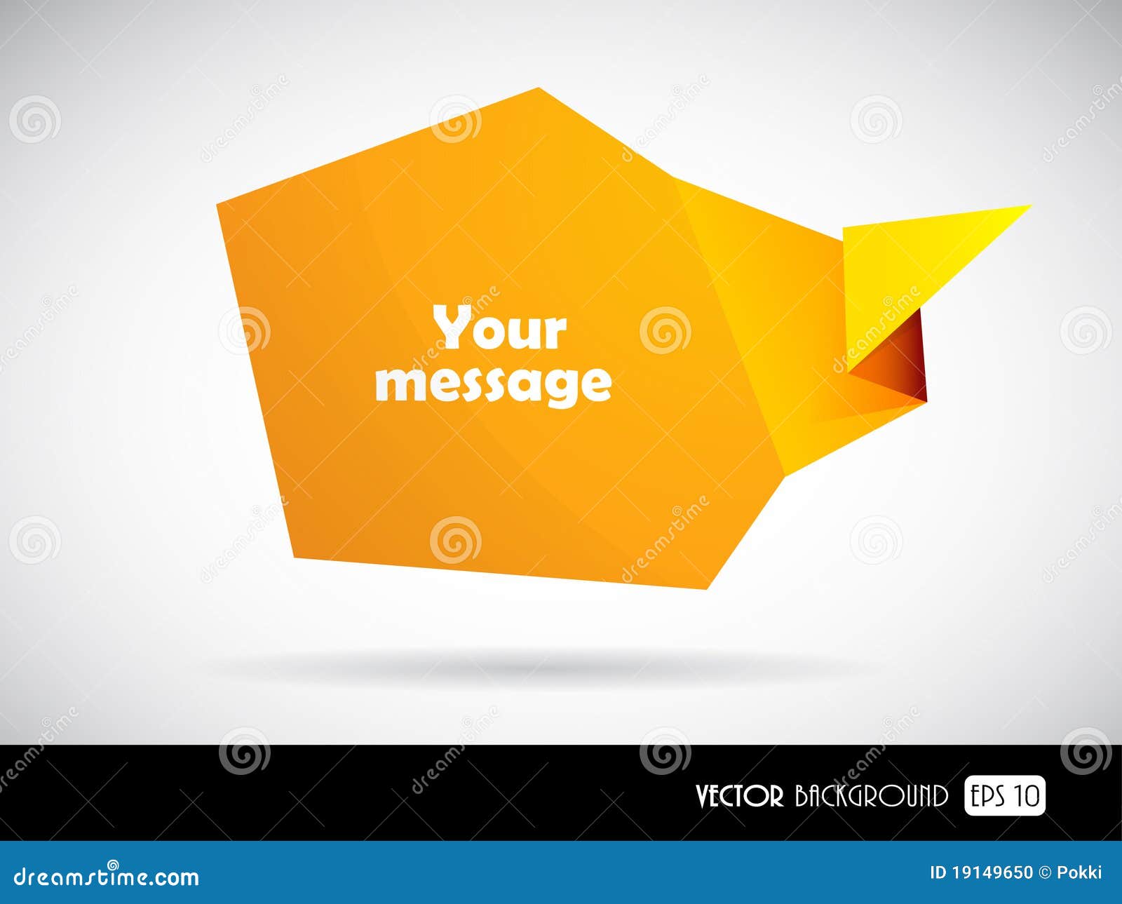 Orange Message Bubble for Your Text. Stock Vector - Illustration of ...