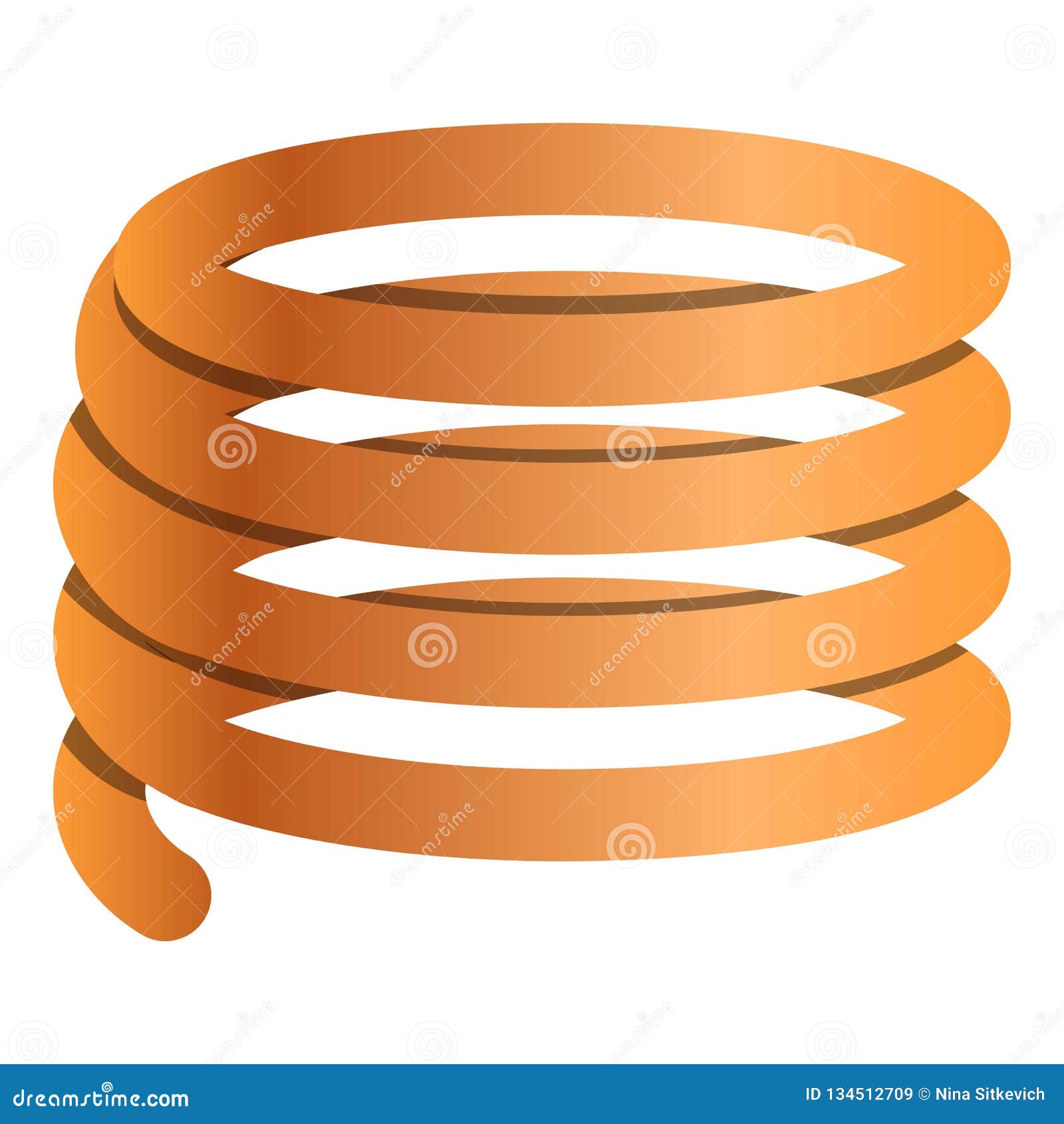 Orange Metal Spring Icon, Cartoon Style Stock Vector - Illustration of ...