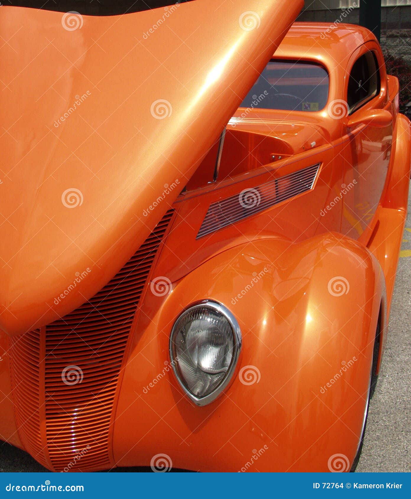 Orange Metallic Hot Rod stock photo. Image of grill, orange - 72764